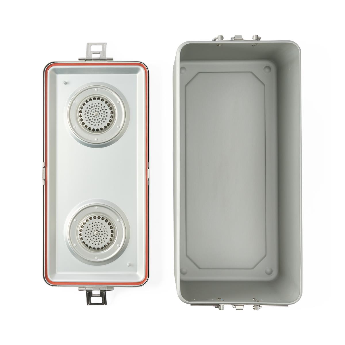 Steriset Sterilization Container, Full-Size, Flat Bottom, Aluminum Lid ...