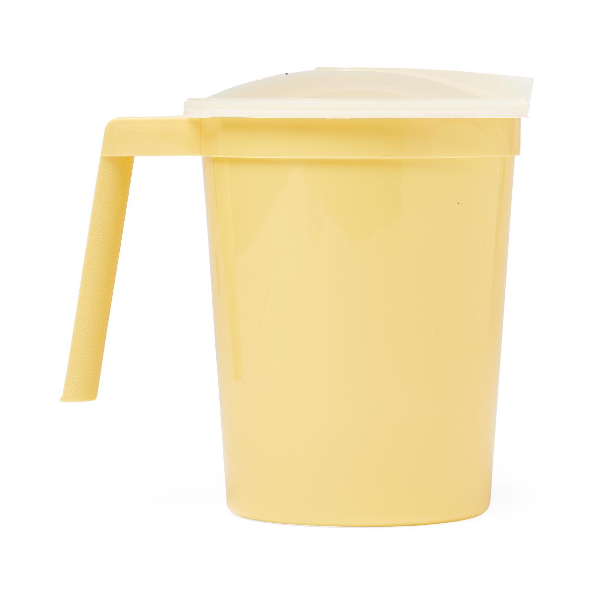 Noninsulated Plastic Pitcher with Handle and Lid, Gold, 1,000 cc, 100 ...