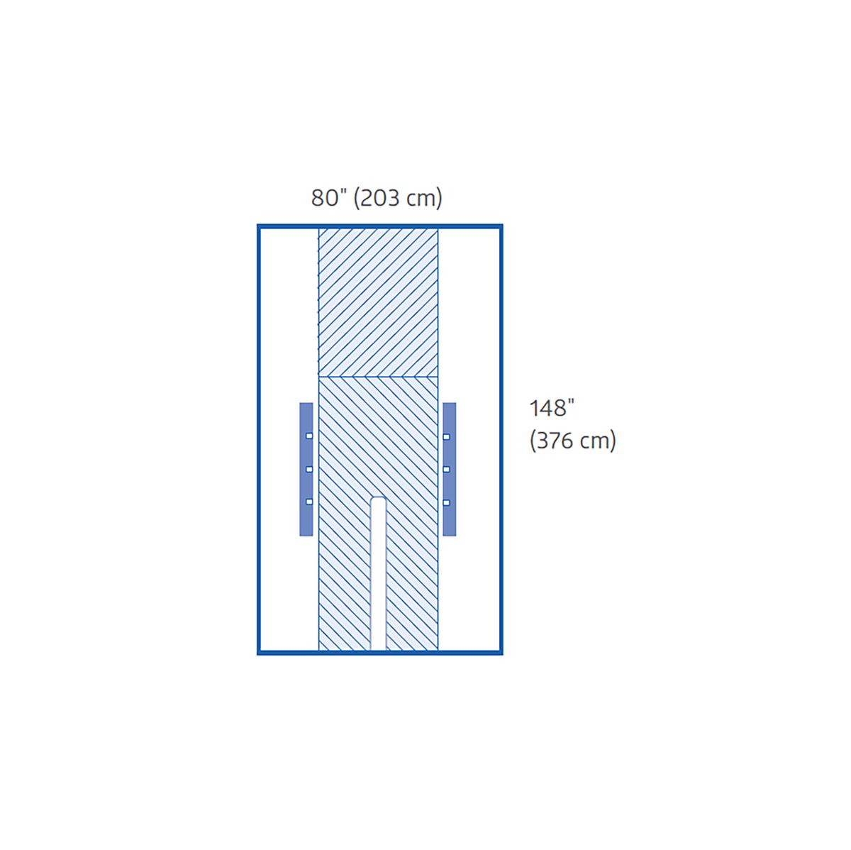 Cardiovascular Split/Hybrid Drape, Sterile, 10/CS (DYNJP4141) Case of ...