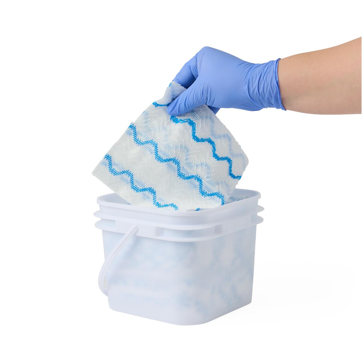 Disposable Microfiber Cloths, with Reusable Tub, 12