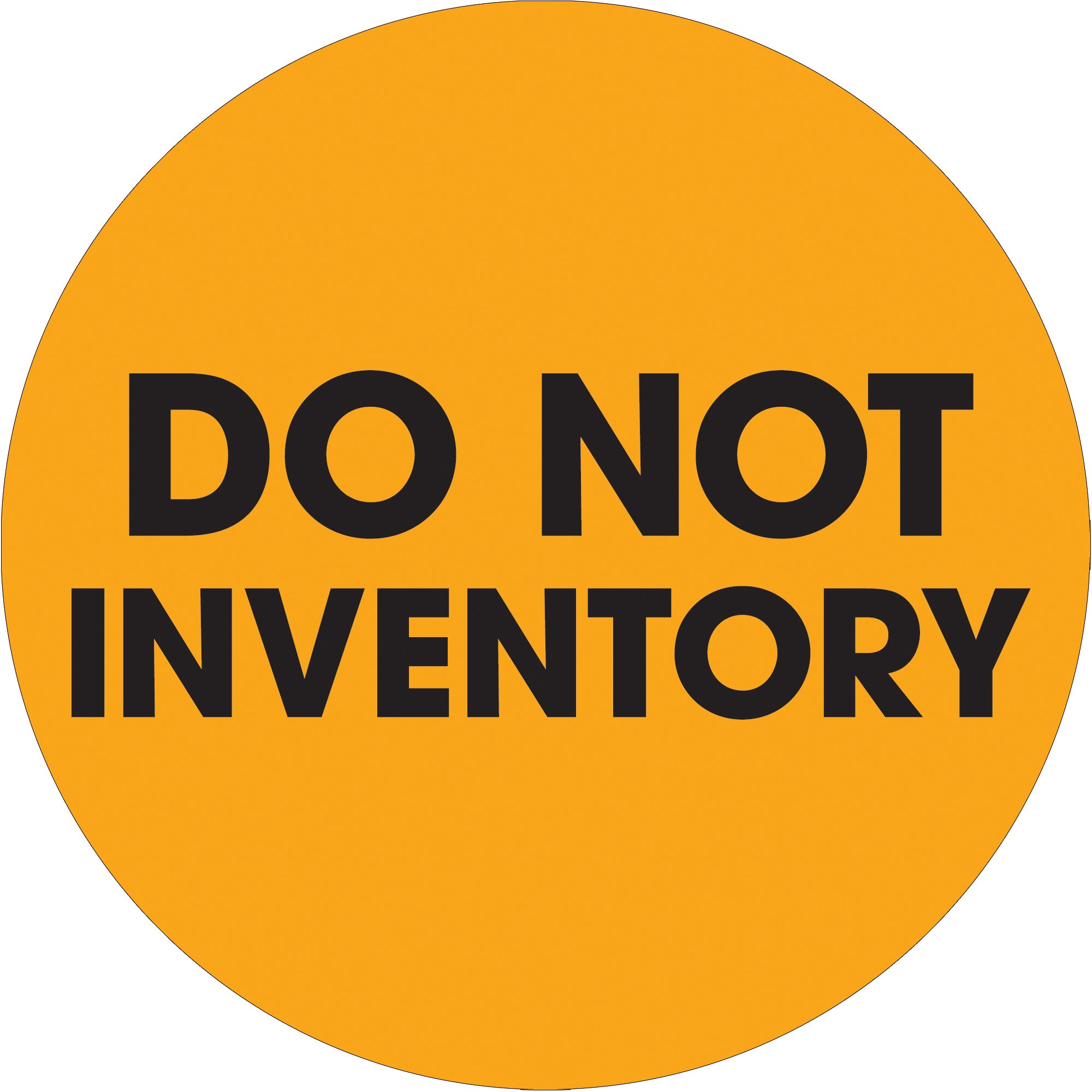 2" Circle - "Do Not Inventory" Fluorescent Orange Labels (DL1251) Roll ...