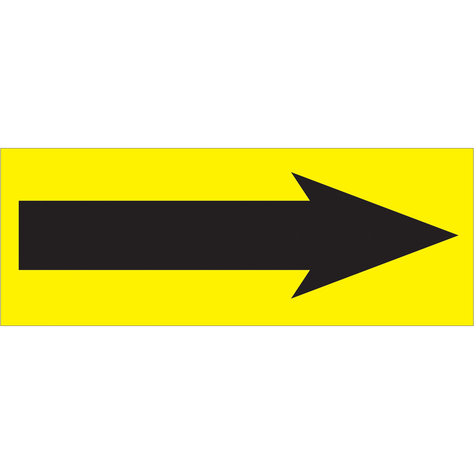 1 1/2 x 4" - "Arrow" Fluorescent Yellow Labels (DL1280) Roll Of 500 ...