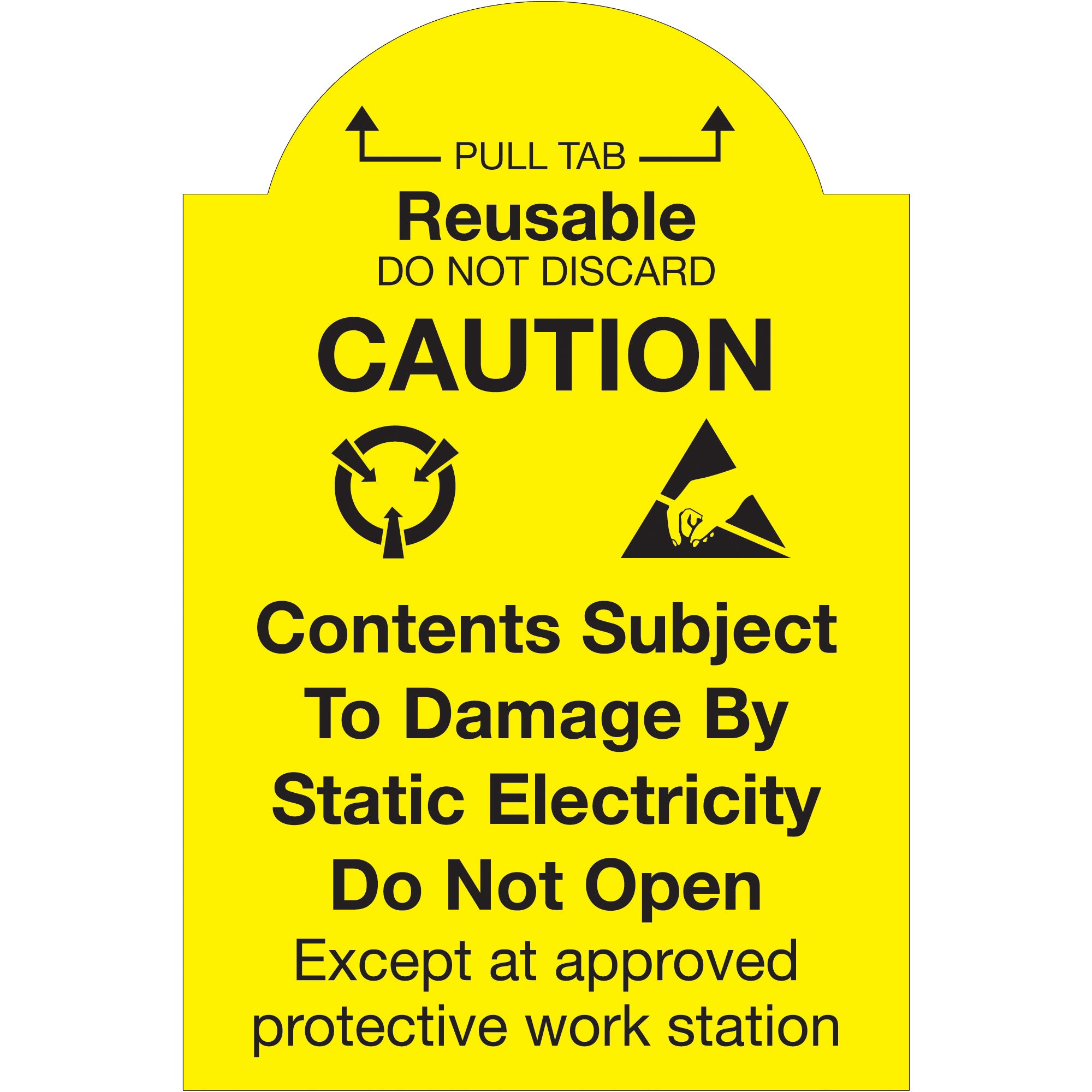 2 x 3" - "Pull Tab Reusable - Do Not Discard" Labels (DL1386) Roll Of ...