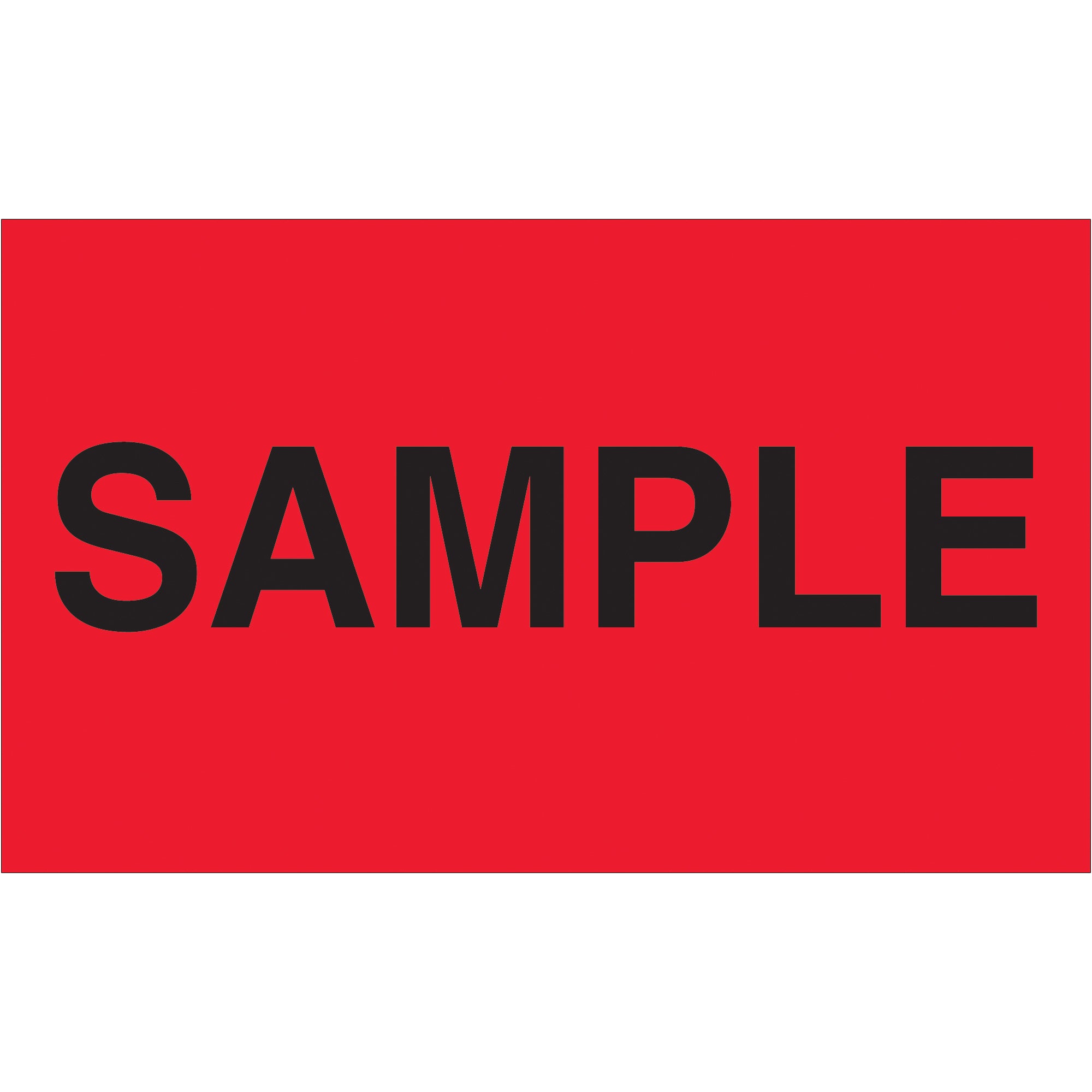 3 x 5" - "Sample" (Fluorescent Red) Labels (DL2781) Roll Of 500 ...