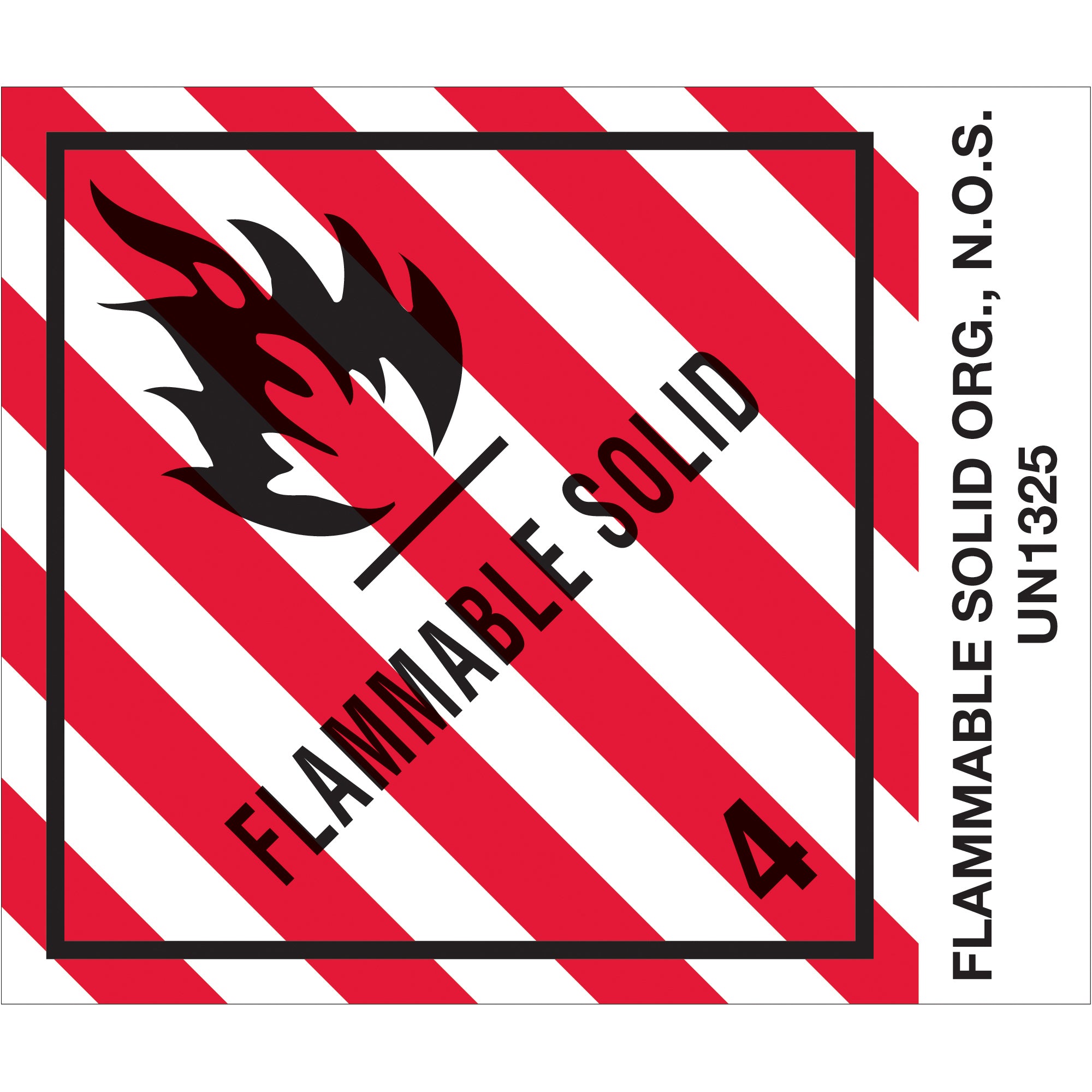 4 x 4 3/4" - "Flammable Solids, N.O.S." Labels (DL513P1) Roll Of 500 ...