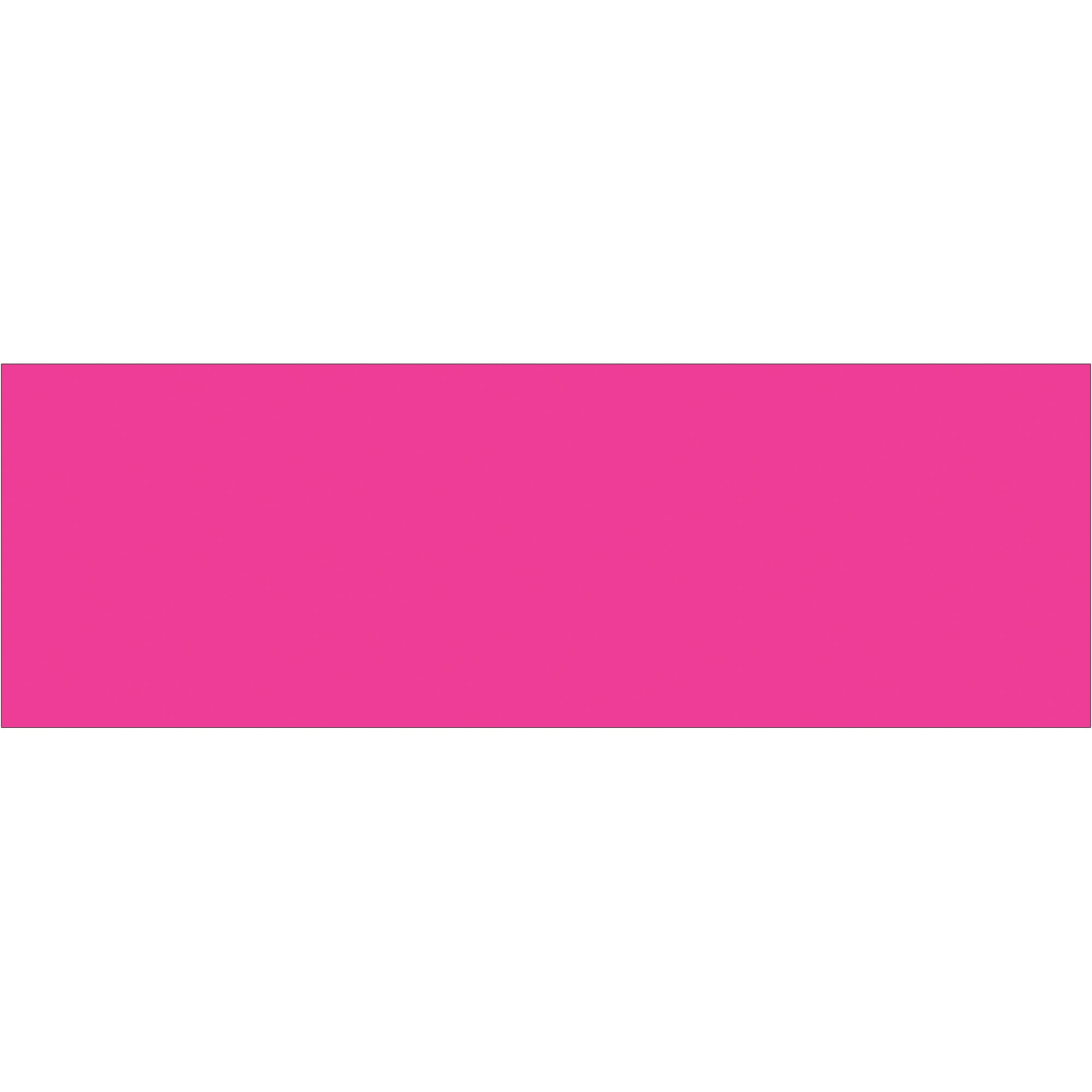 3 x 9" Fluorescent Pink Inventory Rectangle Labels (DL637K) Roll Of 25 ...