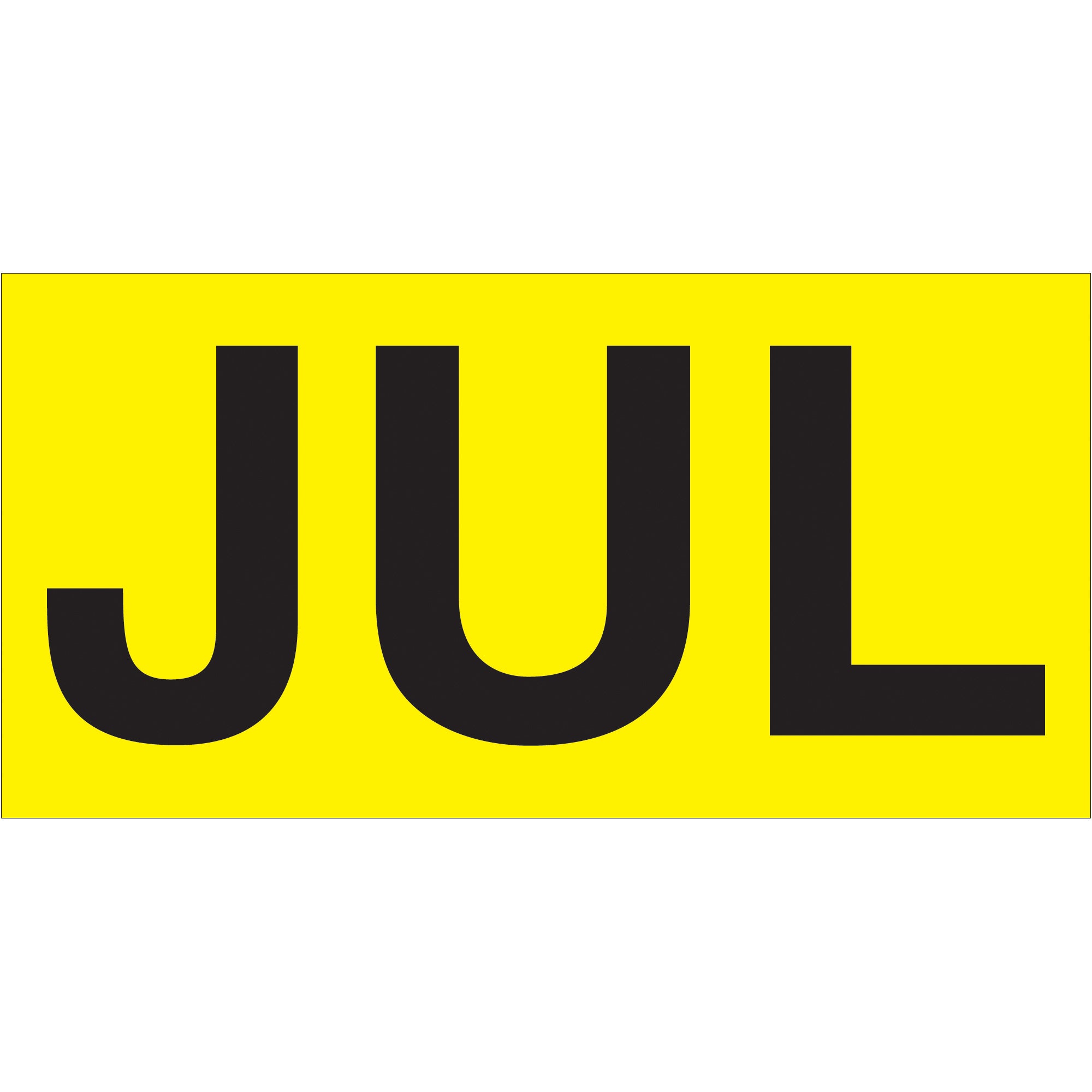 3 x 6" - "JUL" (Fluorescent Yellow) Months of the Year Labels (DL6822 ...