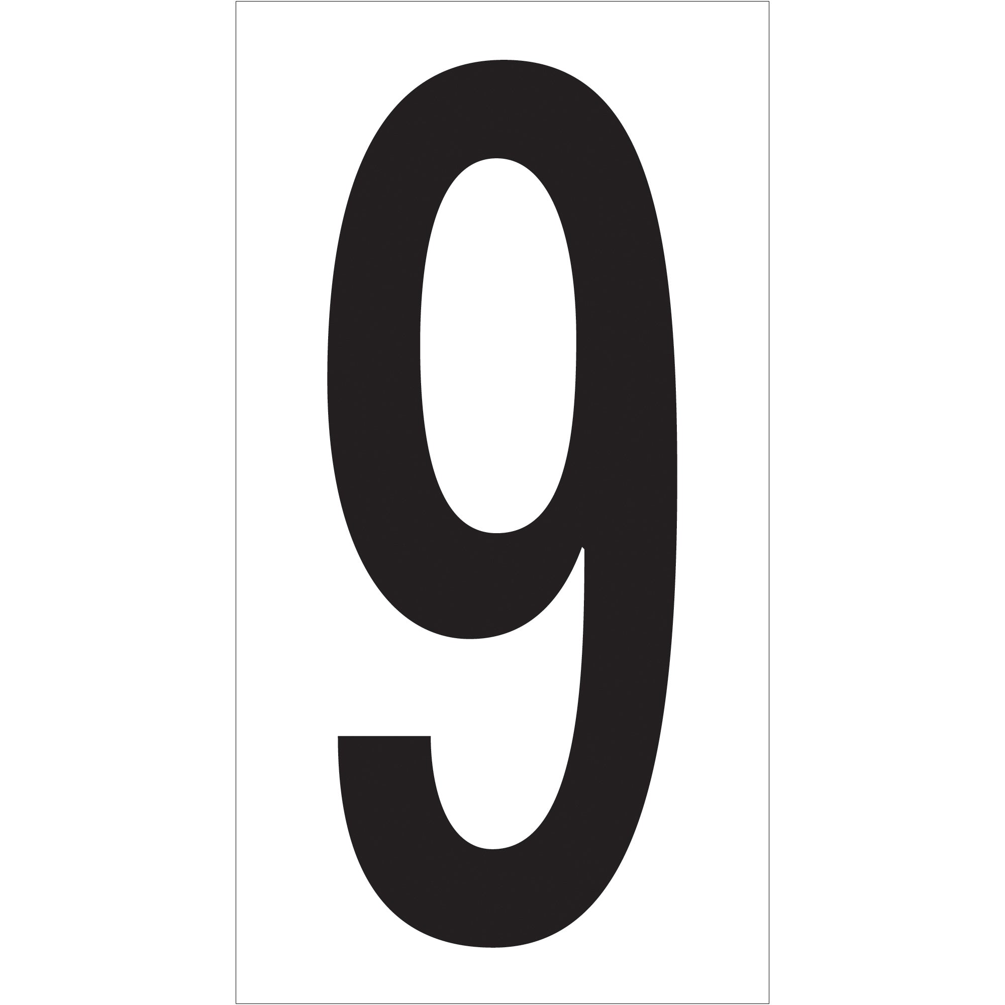 3 1/2" "9" Vinyl Warehouse Number Labels (DL9309) Case Of 50 ...