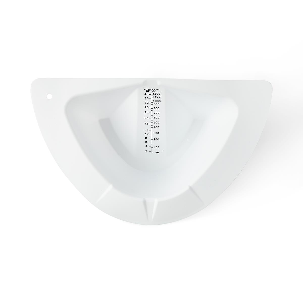 Deluxe Specimen Collector Pan for Urine and Stool, White with Black Gr ...