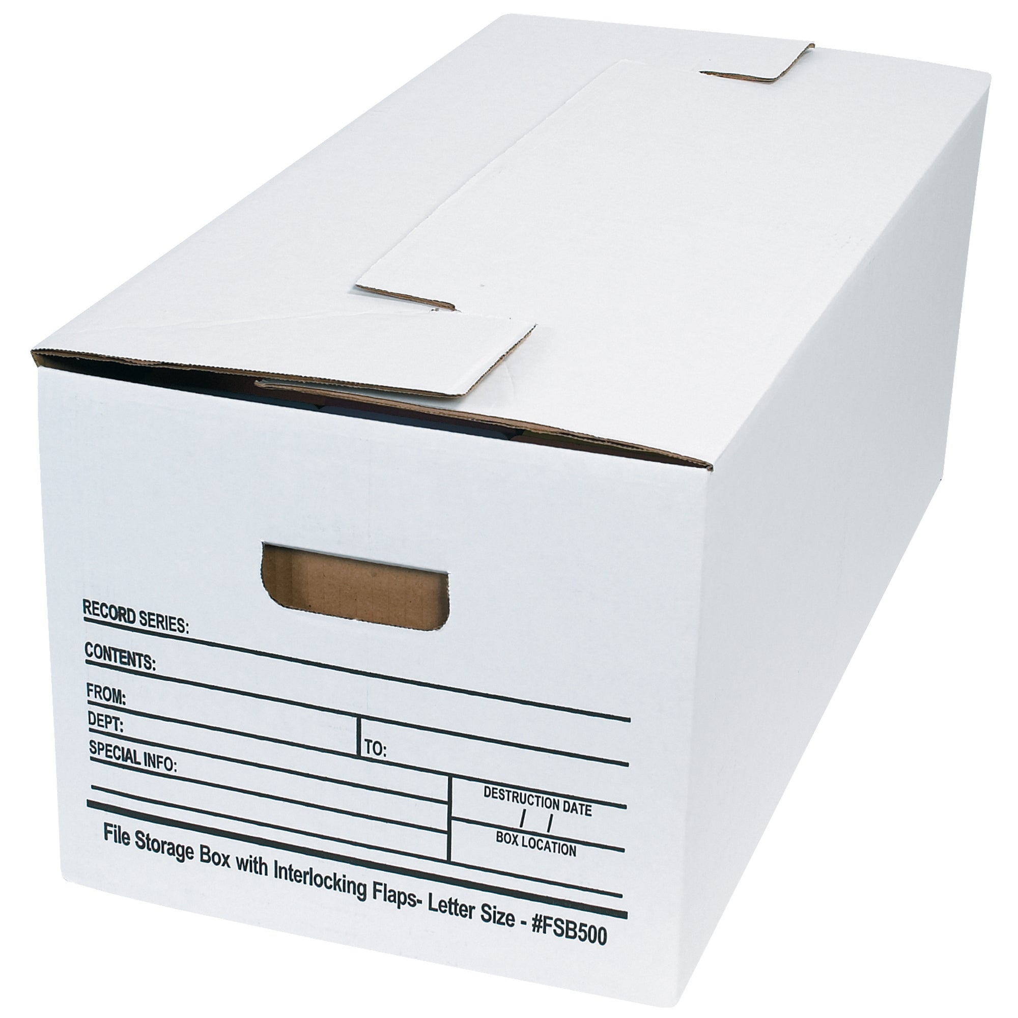 24 x 12 x 10" Interlocking Flap File Storage Boxes (FSB500) Case Of 12 ...