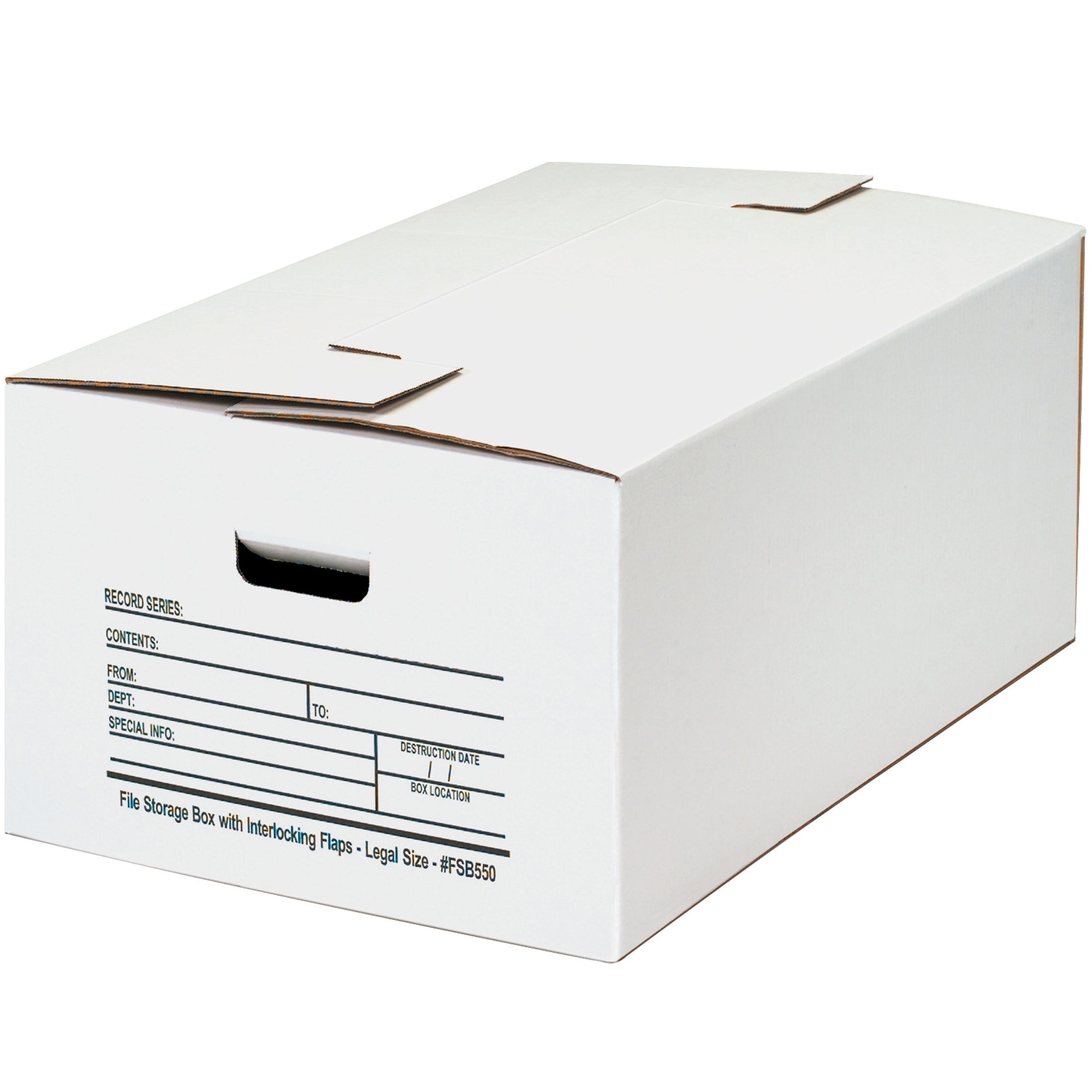 24 x 15 x 10" Interlocking Flap File Storage Boxes (FSB550) Case Of 12 ...