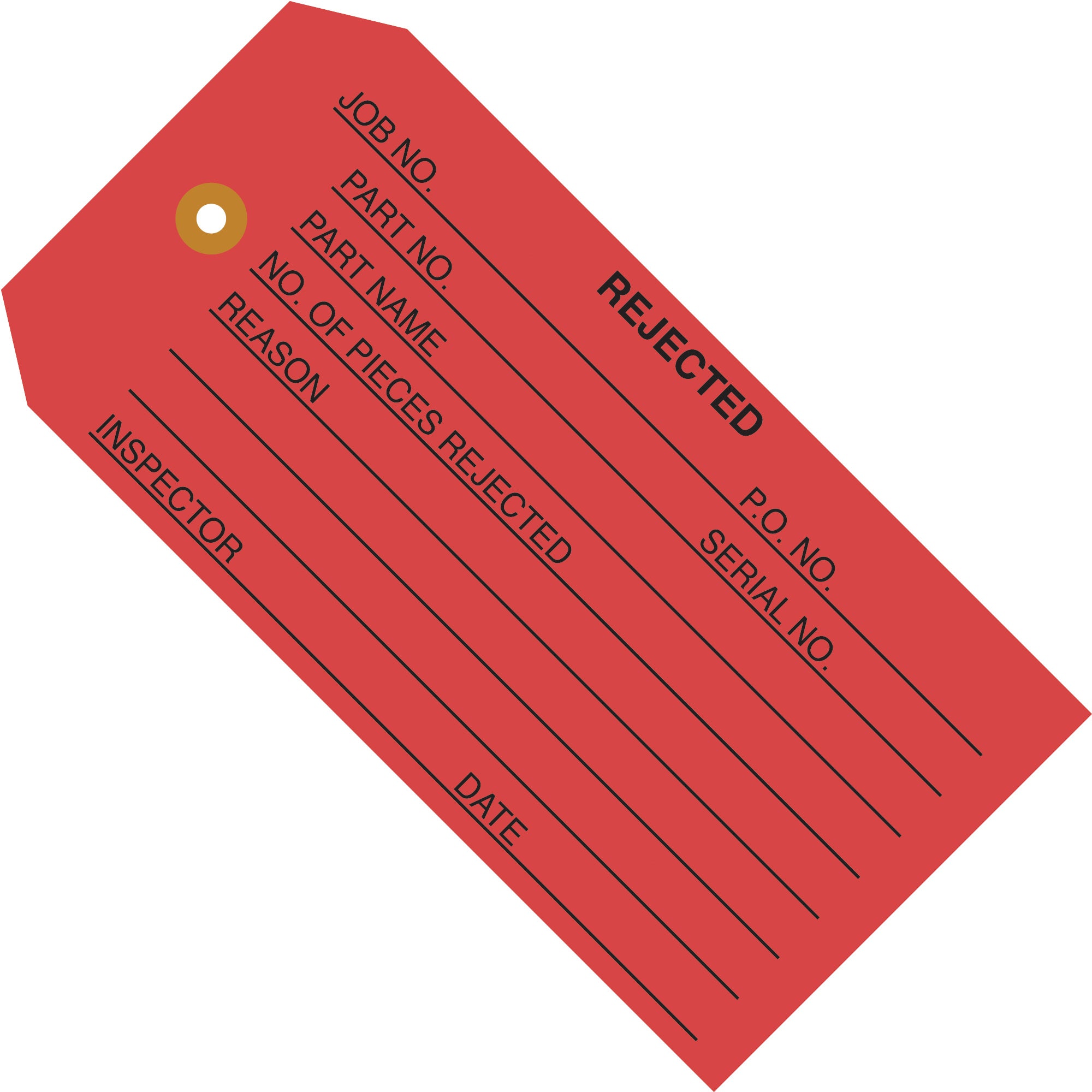 4 3/4 x 2 3/8" - "Rejected" Inspection Tags (G20031) Case Of 1000 ...