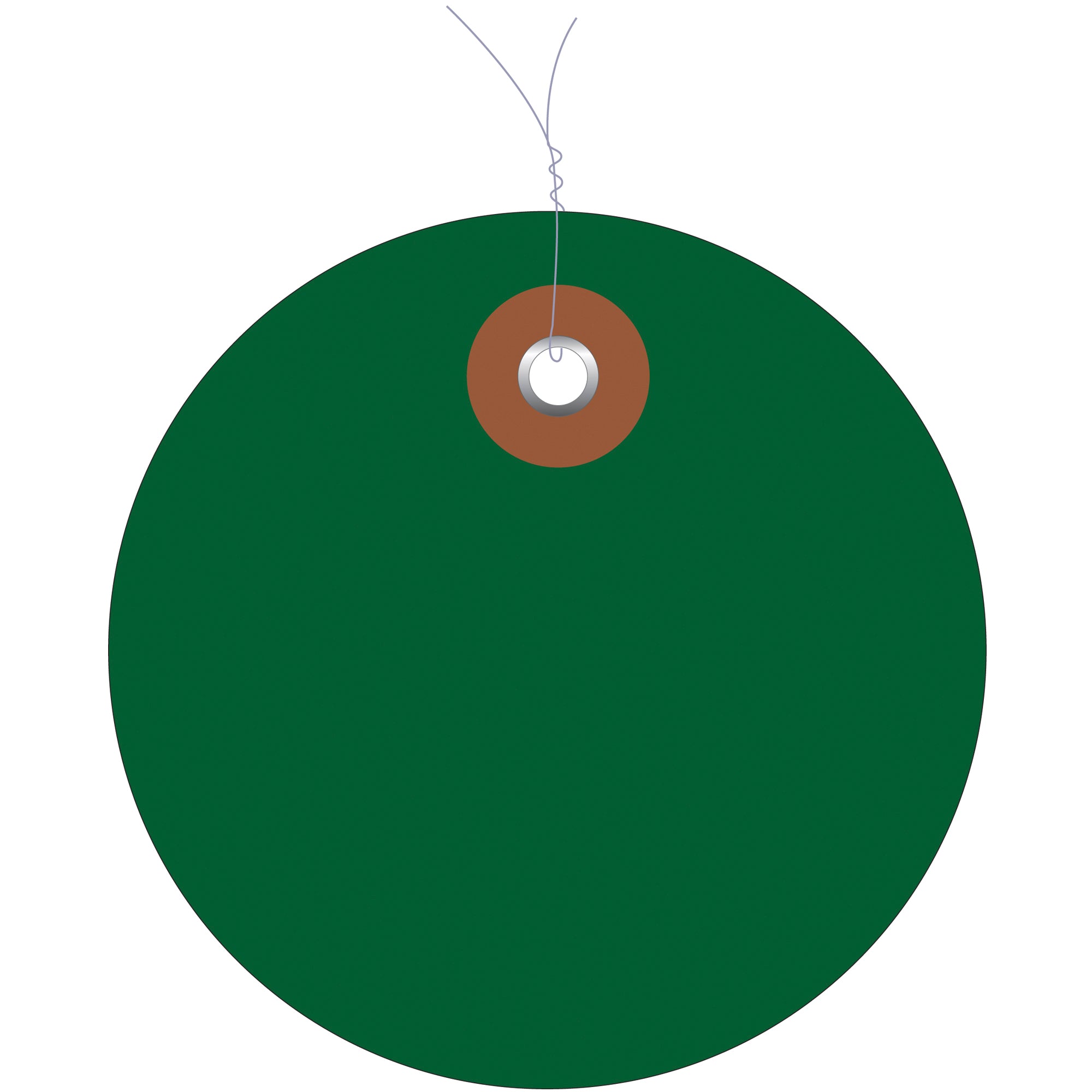 3" Green Plastic Circle Tags - Pre-Wired (G26075W) Case Of 100 ...