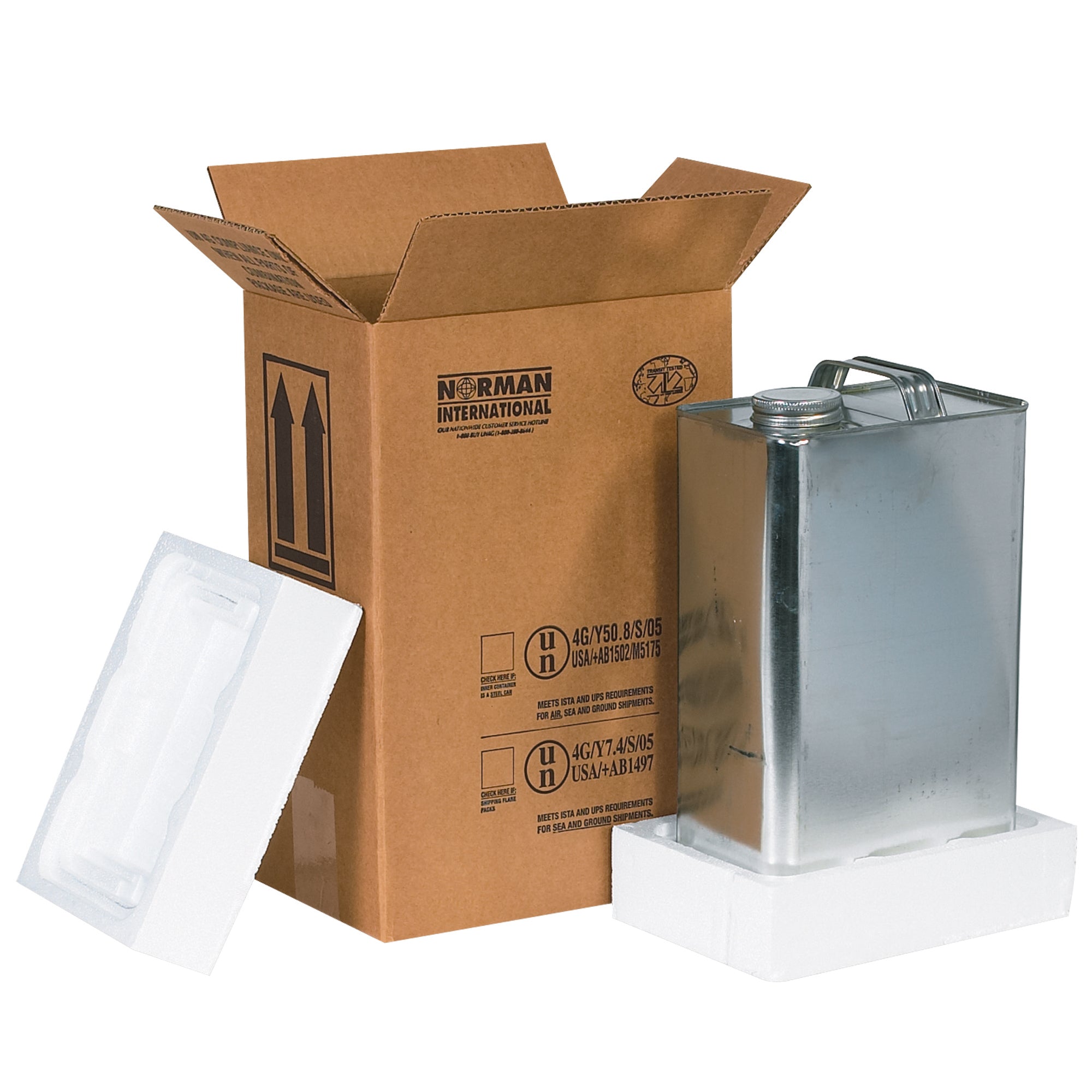 8 3/16 x 5 11/16 x 12 3/8" 1 - 1 Gallon F-Style Shipper Kit (HAZ1120 ...