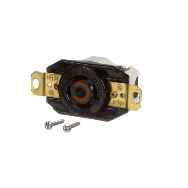 Hubbell Lighting 2410 3P 4W 20A Blk Nylon Receptacle (HBL2410) Each ...