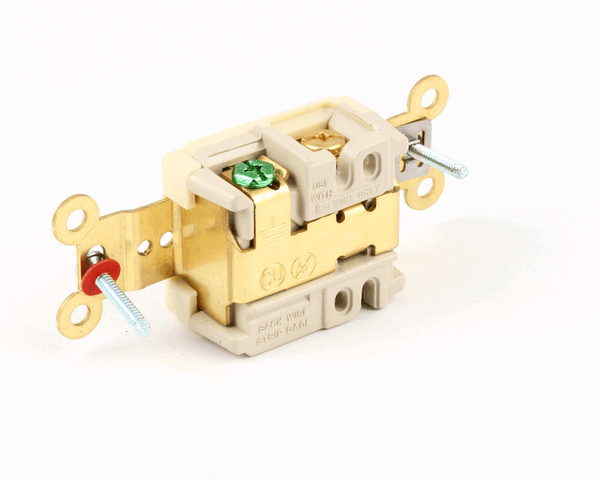 Hubbell Lighting 5461I Ivory Single Receptacle (HBL5461I) Each ...