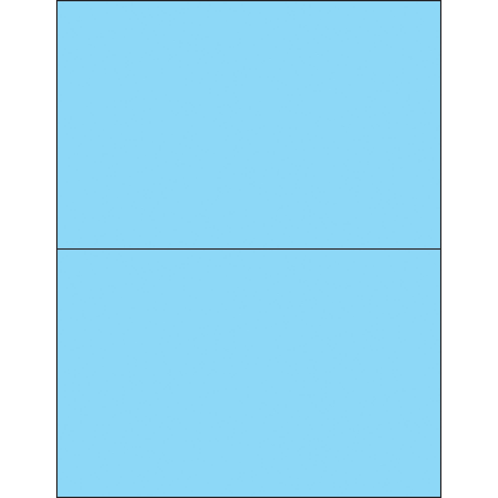 8 1/2 x 5 1/2" Fluorescent Pastel Blue Rectangle Laser Labels (LL184BE ...