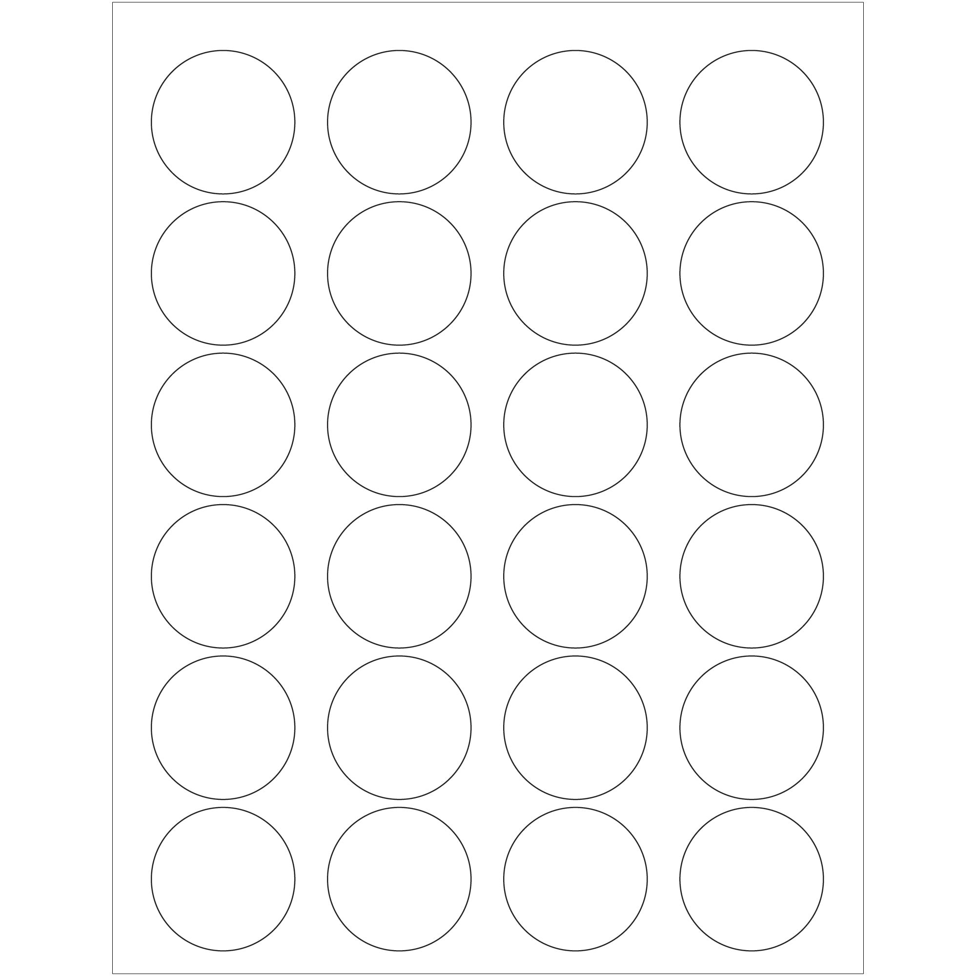 1 5/8" Glossy White Circle Laser Labels (LL207) Case Of 2400 ...