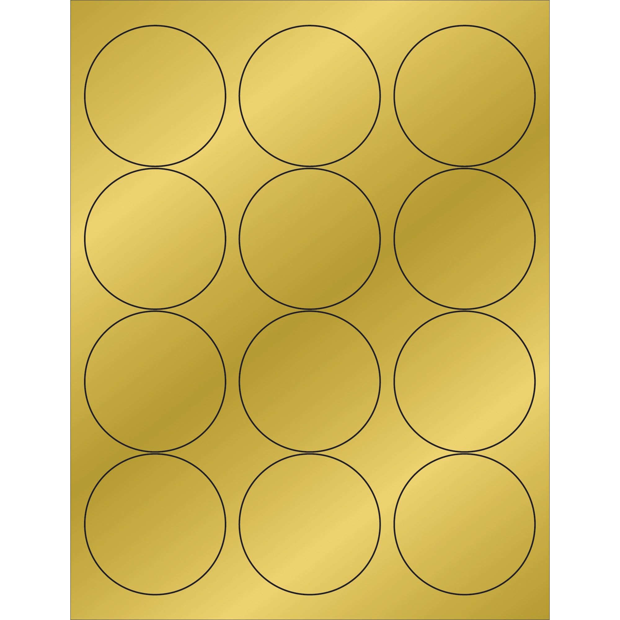 2 1/2" Gold Foil Circle Laser Labels (LL217GD) Case Of 1200 – GoodEarth ...