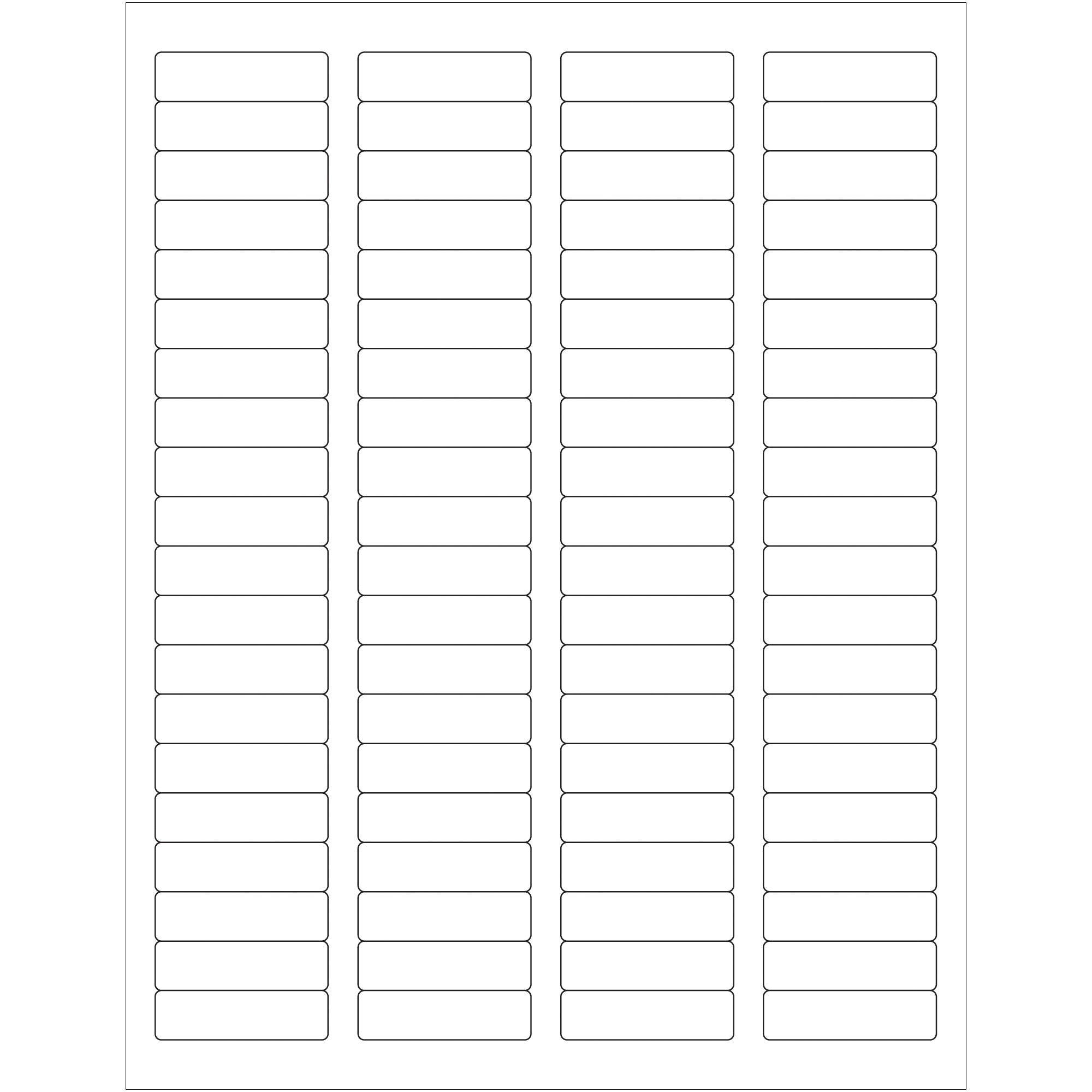 1 3/4 x 1/2" Weather-Resistant Laser Labels (LL250WR) Case Of 8000 ...