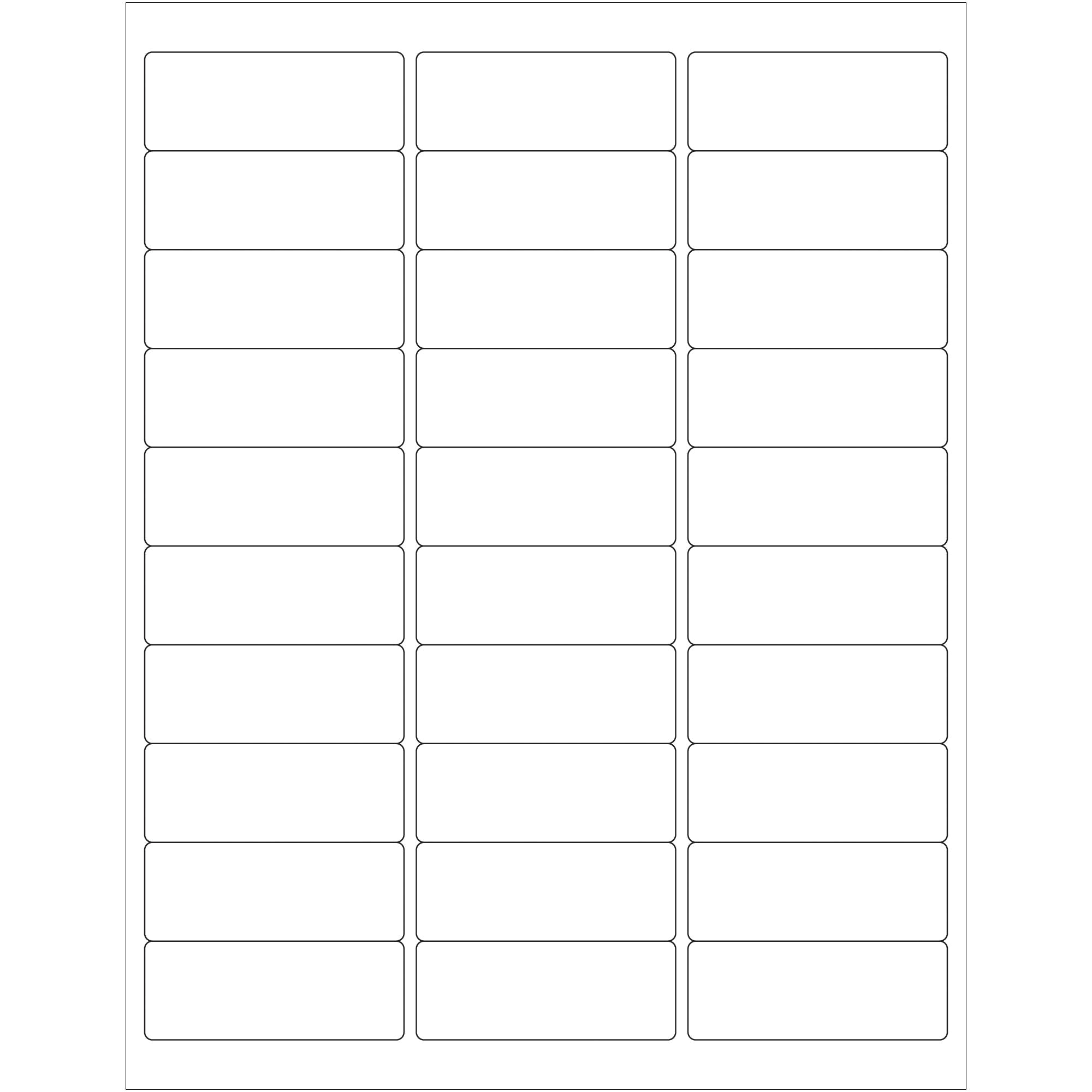 2 5/8 x 1" Weather-Resistant Laser Labels (LL251WR) Case Of 3000 ...