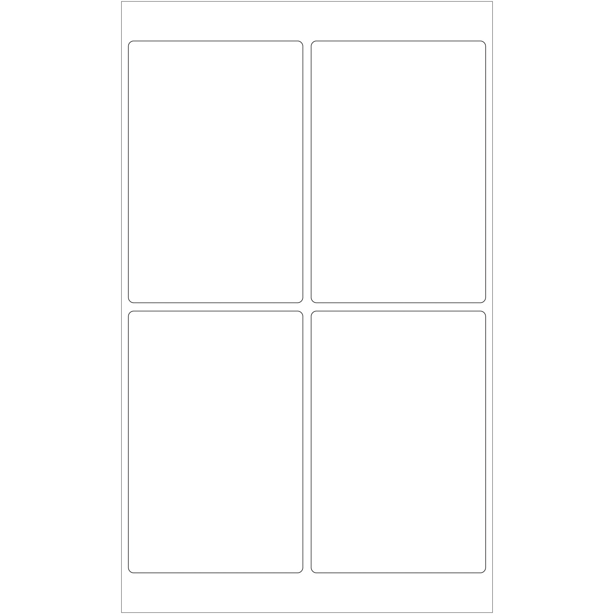 4 x 6" White Removable Rectangle Laser Labels (LL268) Case Of 400 ...