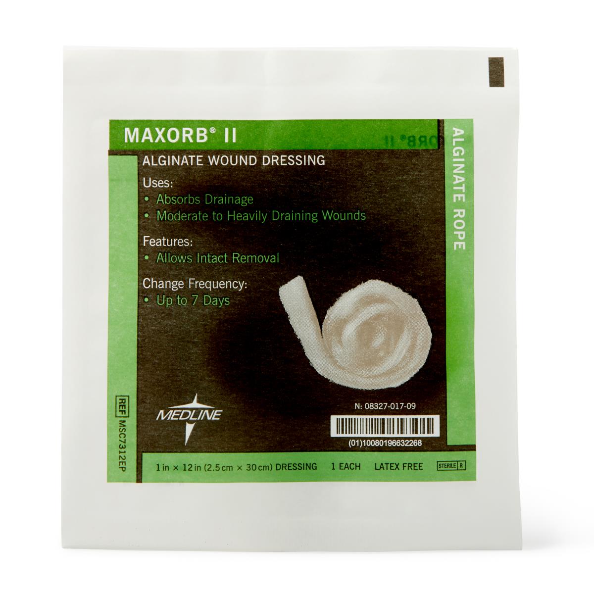 Maxorb II Alginate Dressings, 1" x 12" Rope, in Educational Packaging ...