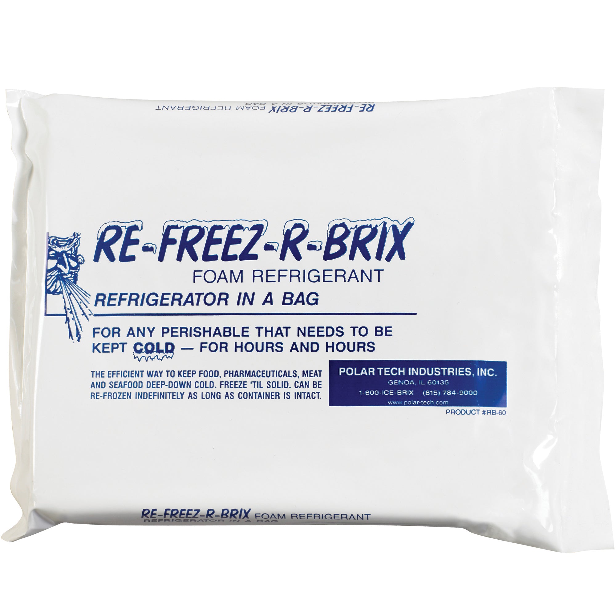 9 x 8 x 1 1/2" Re-Freez-R-Brix® Cold Bricks (RB60) Case Of 6 ...