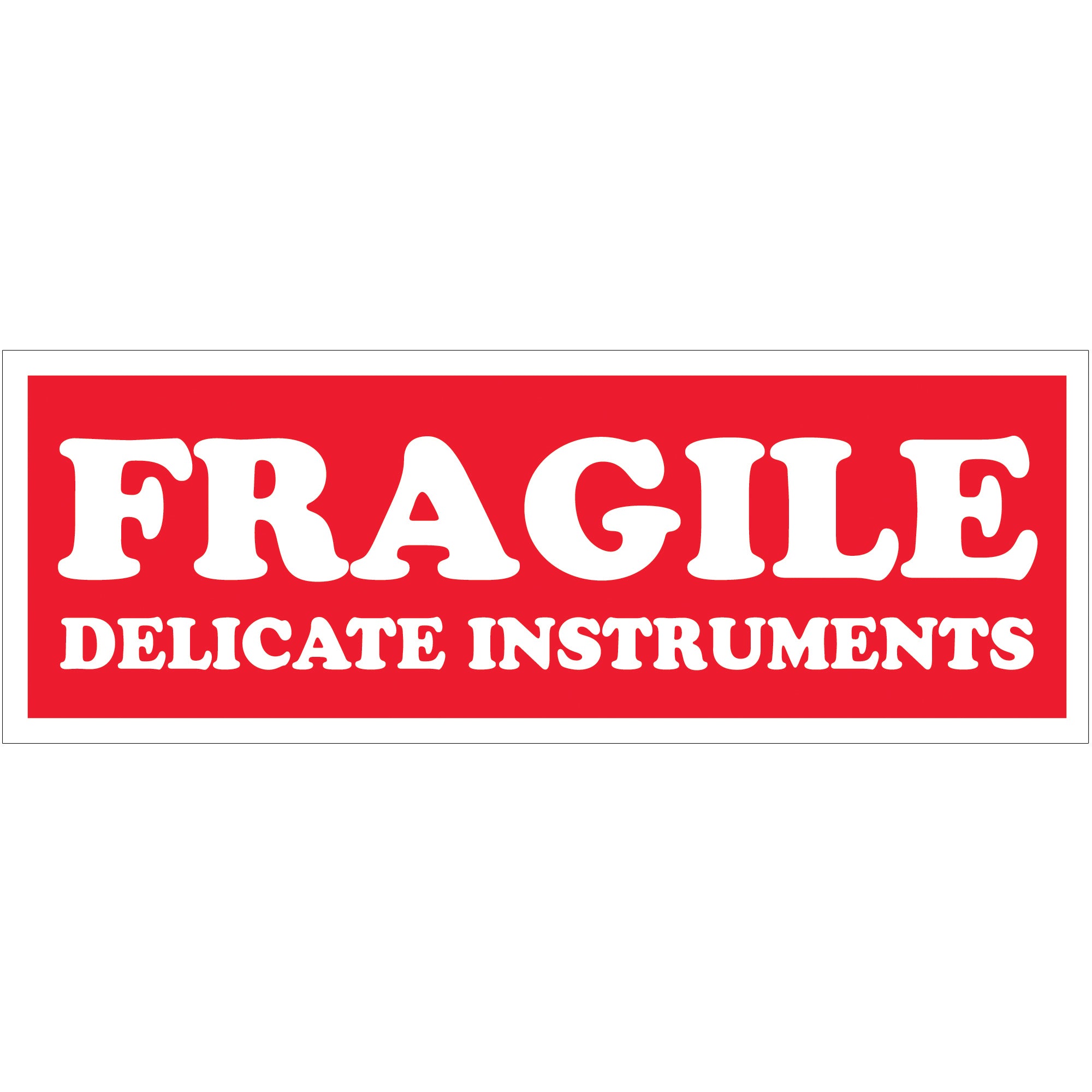 1 1/2 x 4" - "Fragile - Delicate Instruments" Labels (SCL202R) Roll Of ...
