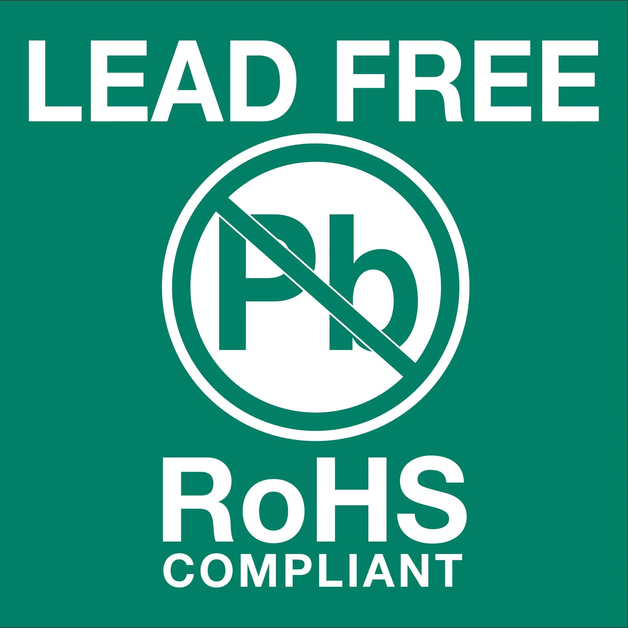 2 x 2" - "Lead Free RoHs Compliant" Labels (SCL244) Roll Of 500 ...