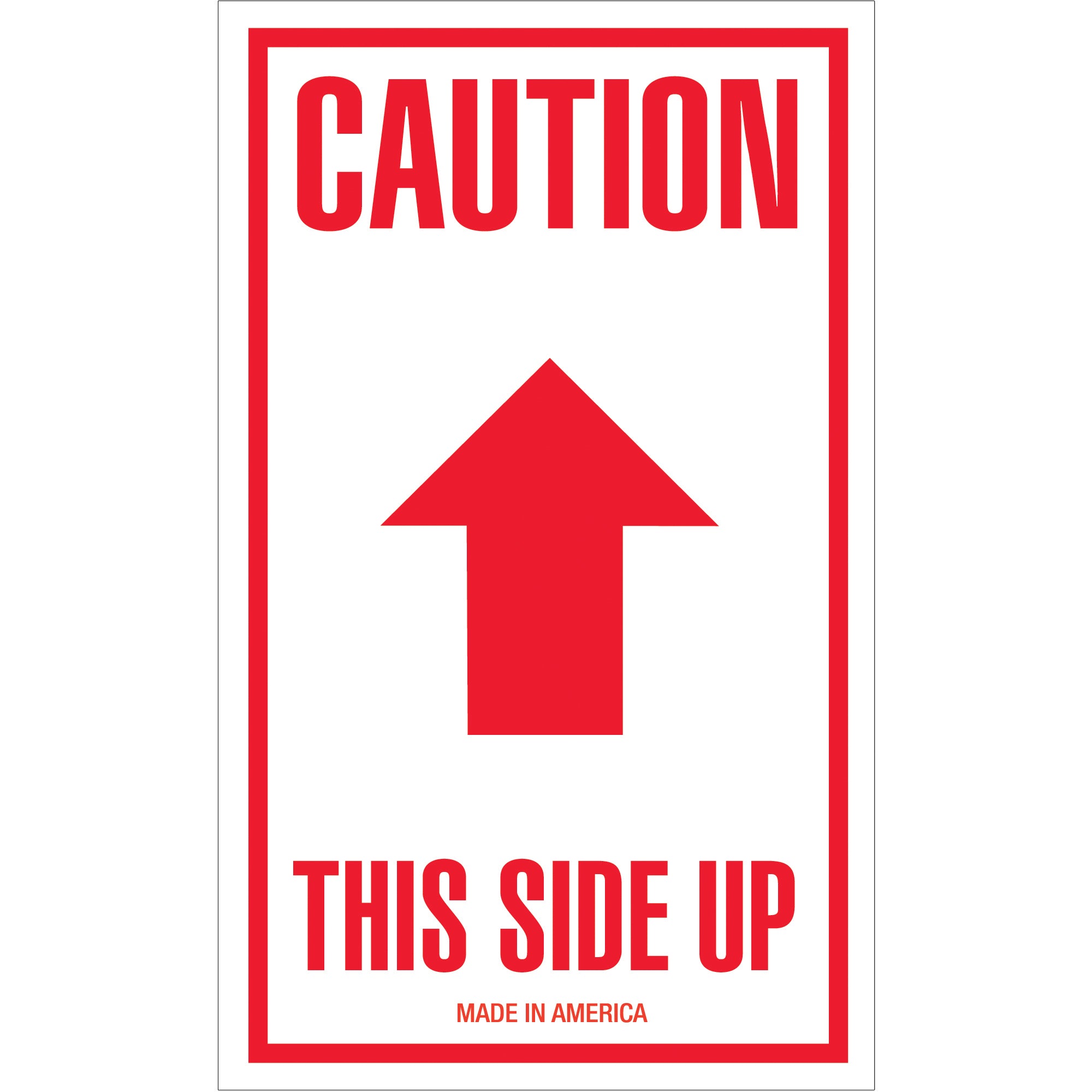 3 x 5" - "Caution - This Side Up" Arrow Labels (SCL515) Roll Of 500 ...