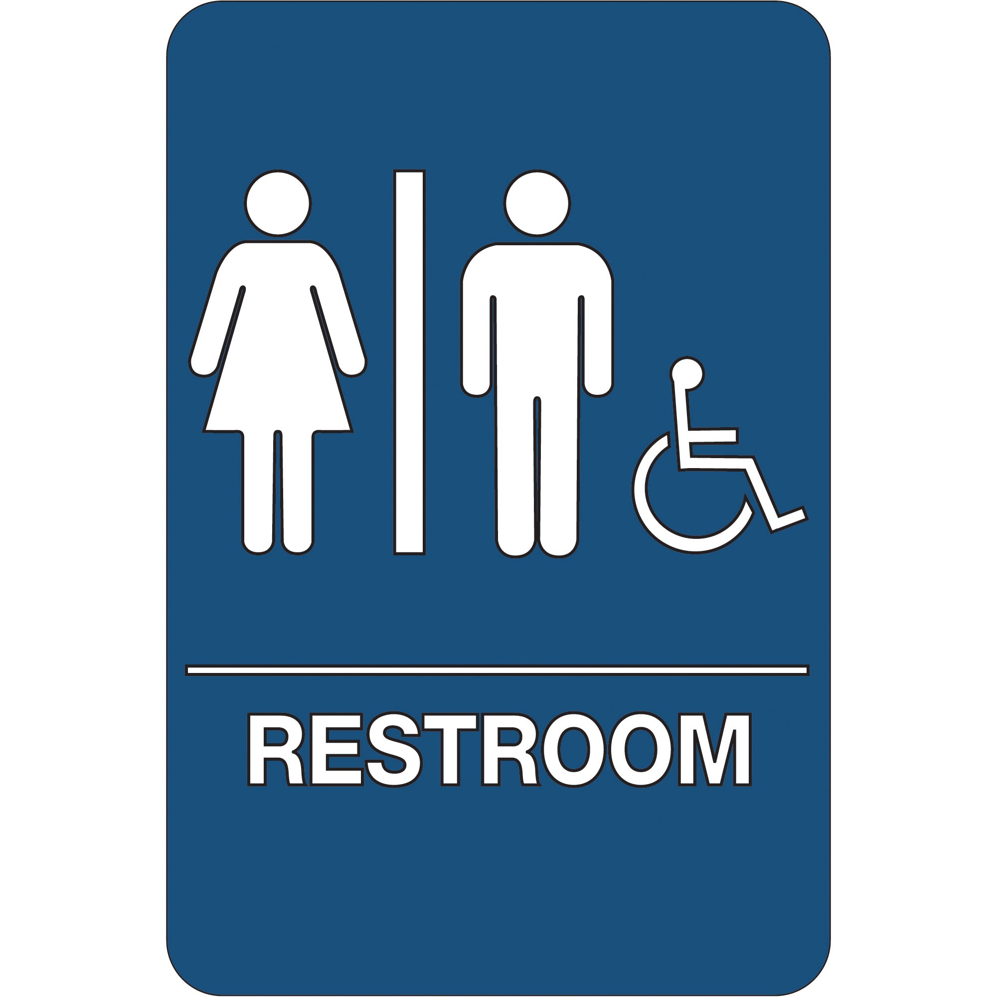 "Men/Women Accessible" ADA Compliant Plastic Sign (SN109) Each ...