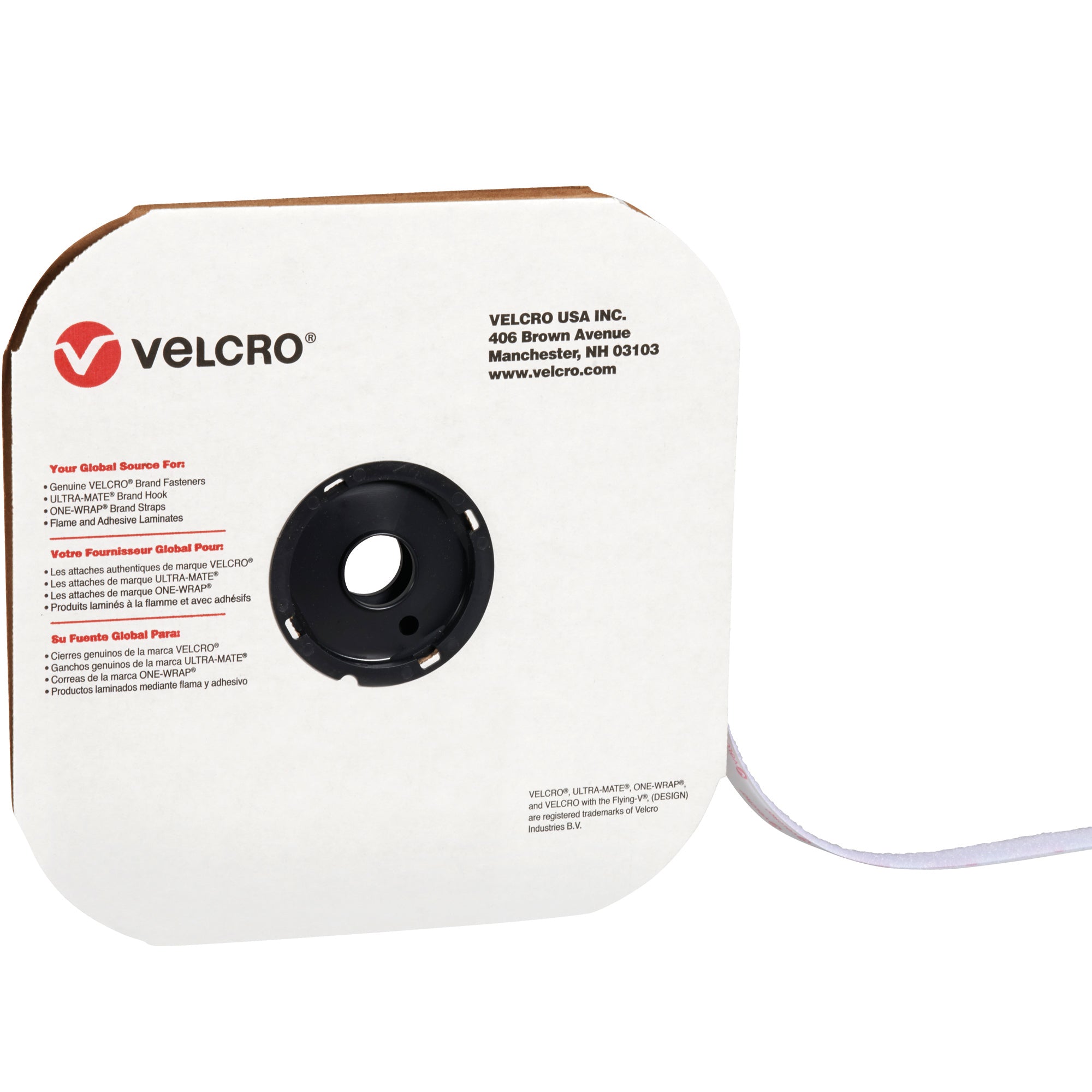5/8" x 75' - Hook - White VELCRO® Brand Tape - Individual Strips (VEL1 ...