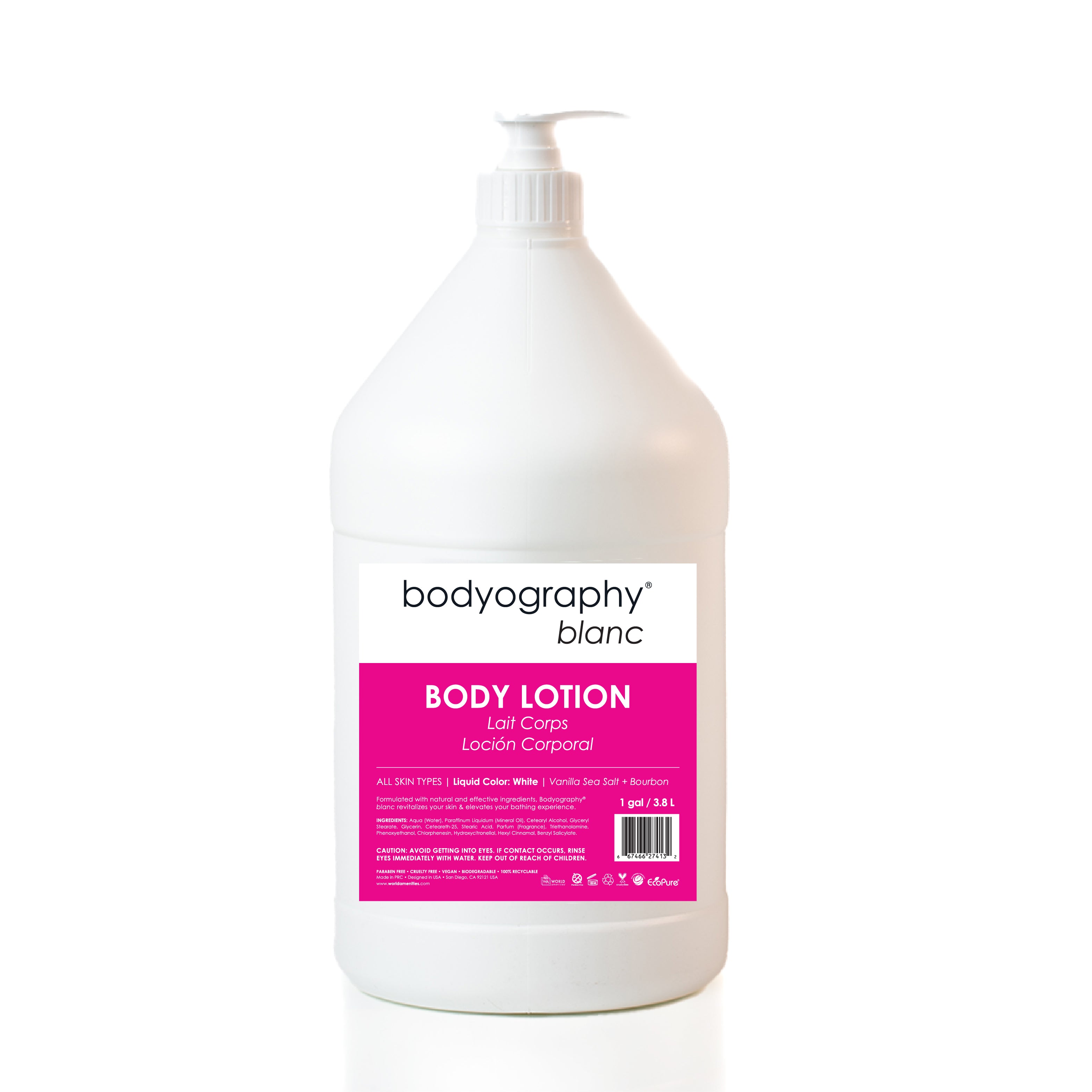 Bodyography blanc® Lotion, 1 gal (HA-BDW-034A) Case of 4 – GoodEarth ...