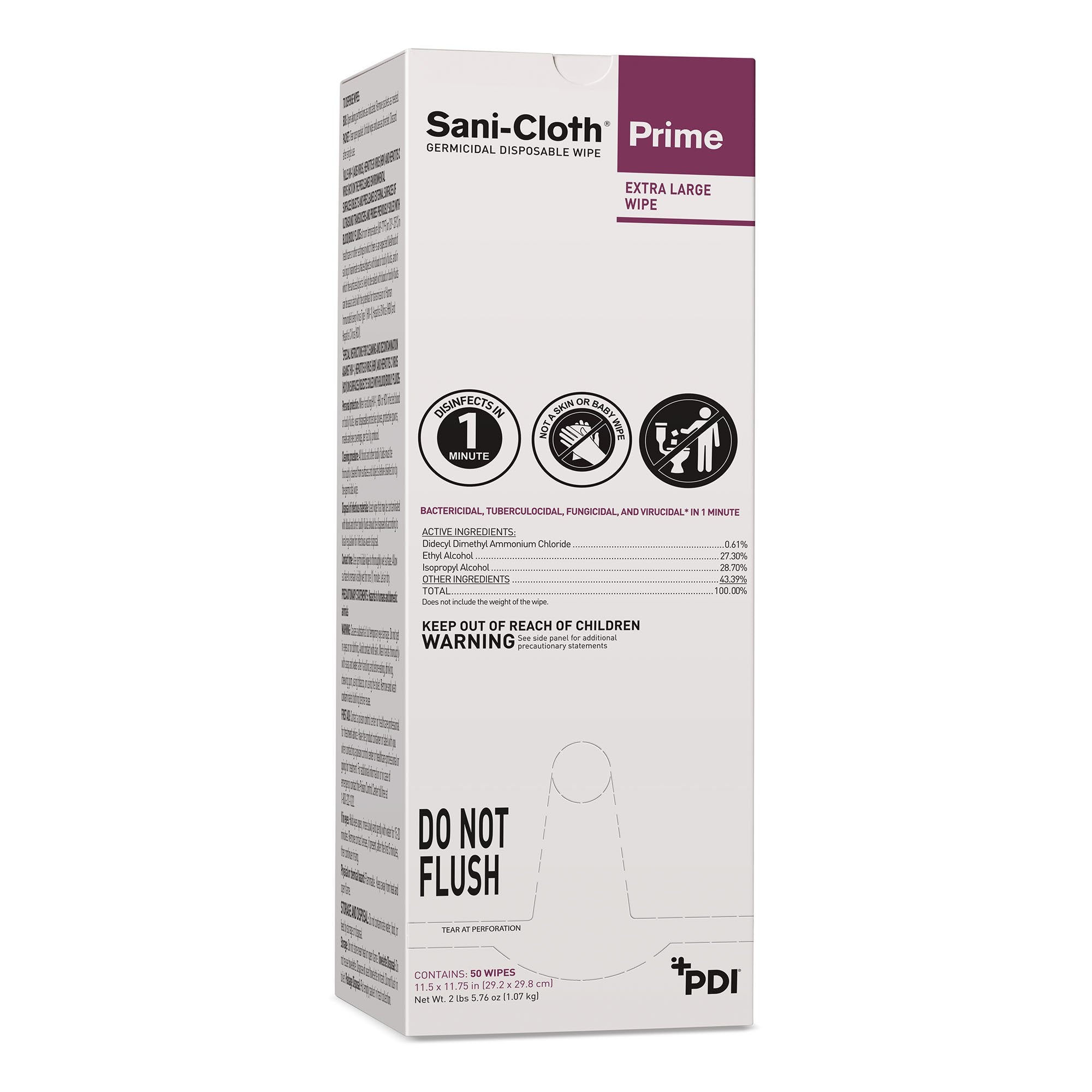 Sani-Cloth® Prime Surface Disinfectant Cleaner Premoistened Germicidal ...