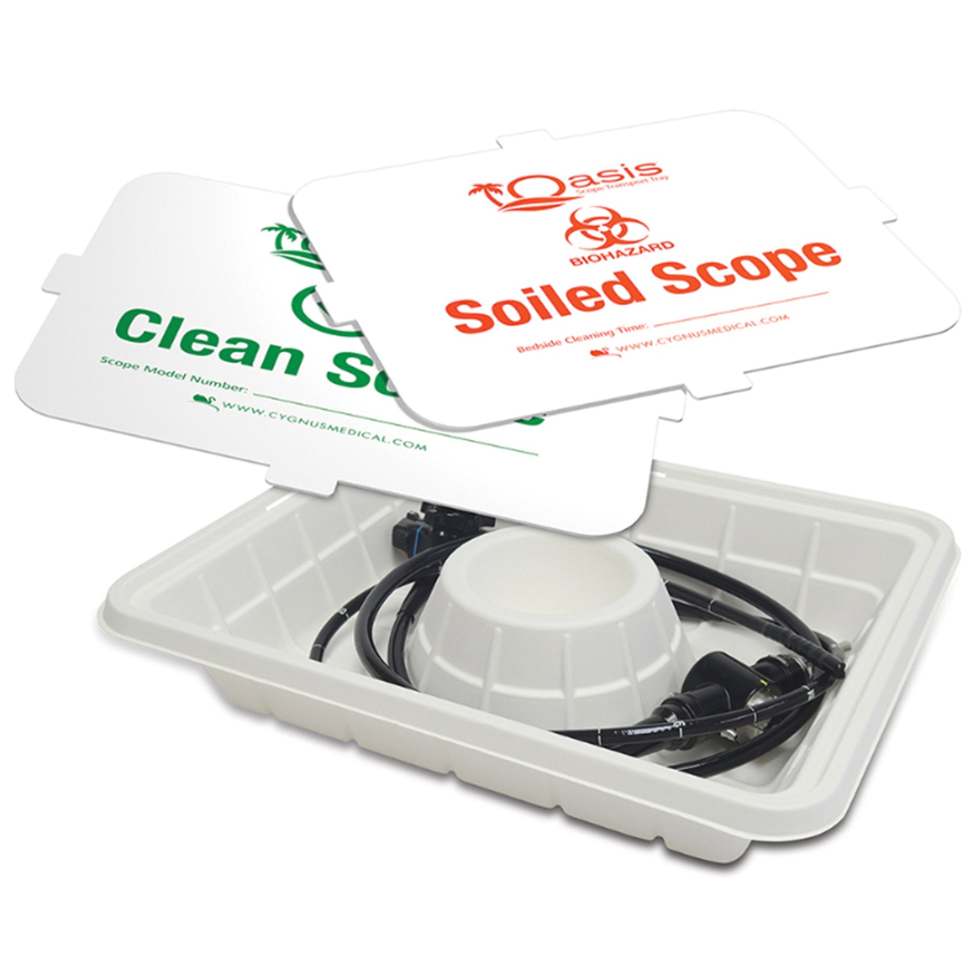 Oasis® Scope Transport Tray with Lid Biodegradable Plant-Based Materia ...