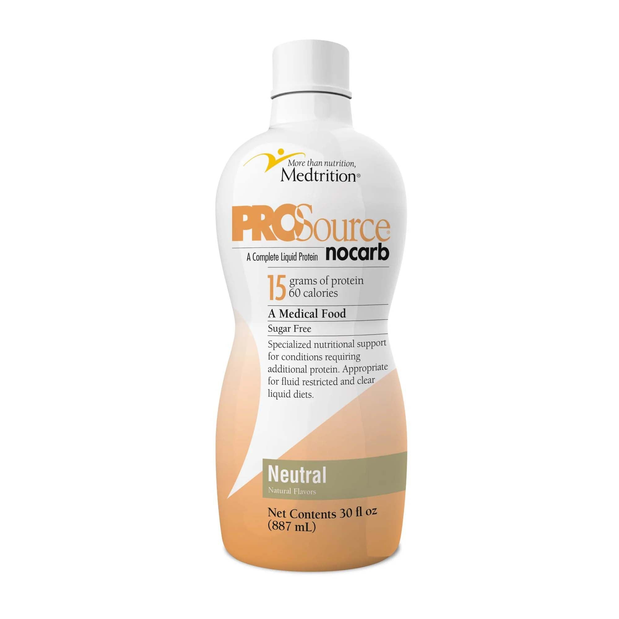 ProSource™ NoCarb Oral Supplement Neutral Flavor Liquid 30 oz. Bottle ...