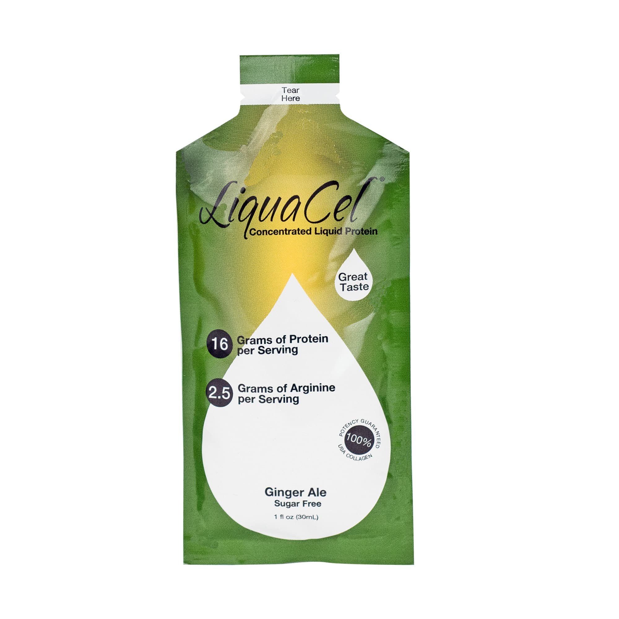 LiquaCel® Oral Supplement Ginger Ale Flavor Liquid 1 oz. Individual Pa ...