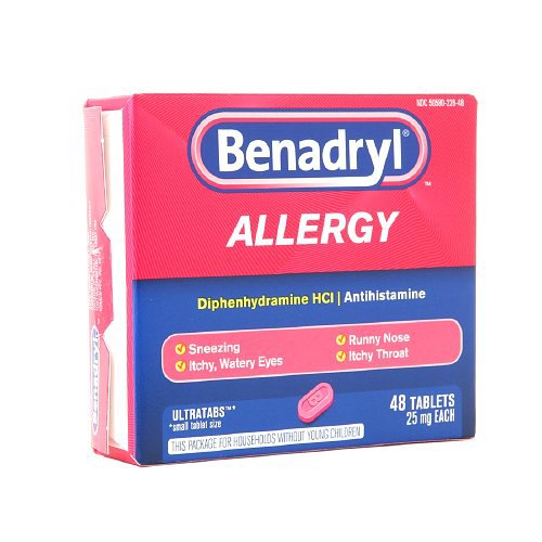 Benadryl® Allergy Relief 25 mg Strength Tablet 48 per Box (831711_CT ...