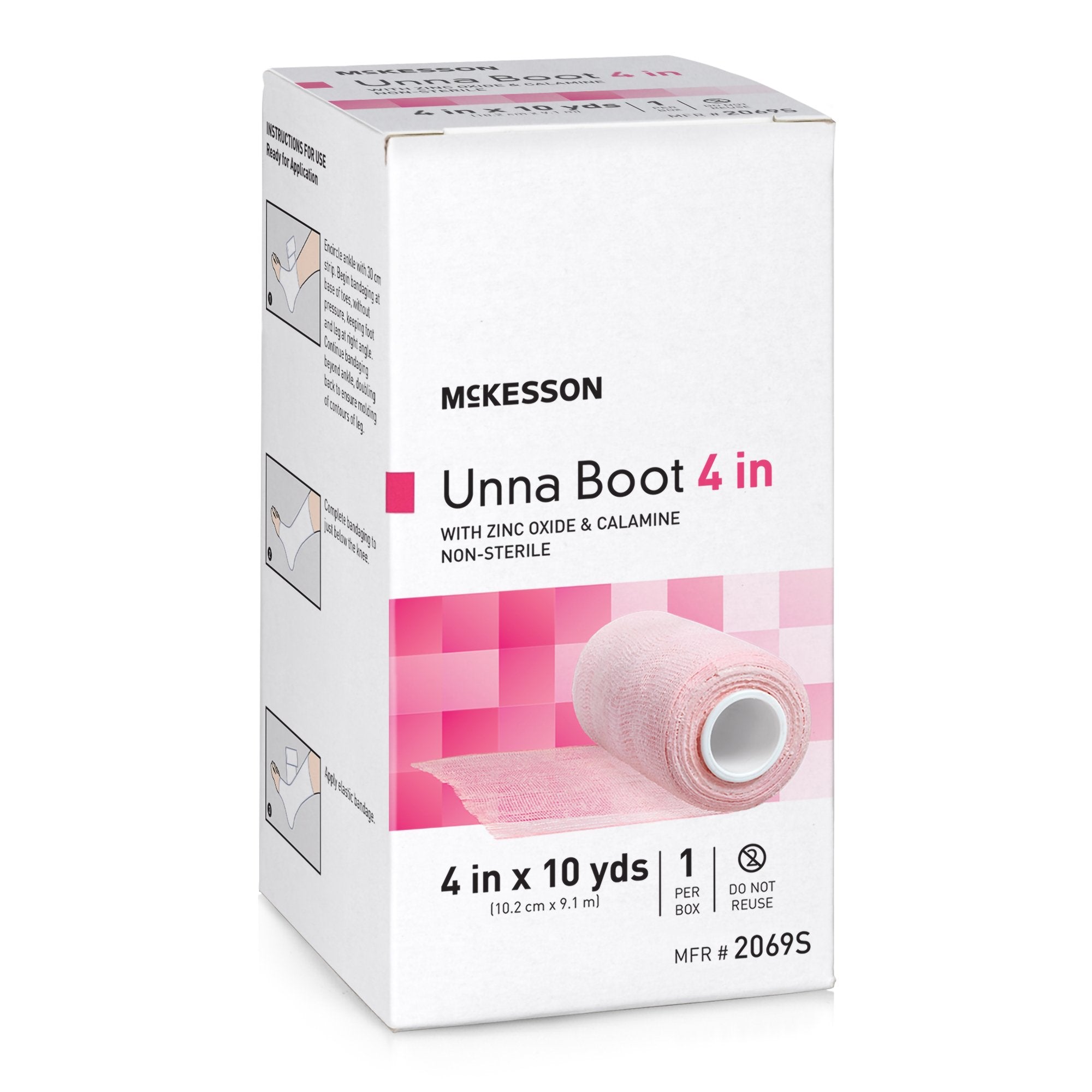McKesson Unna Boot Zinc Oxide / Calamine 4 Inch X 10 Yard (1220881_EA ...