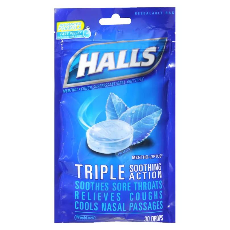 Halls® Cold and Cough Relief 5.4 mg Strength Lozenge 30 per Bag (52917 ...