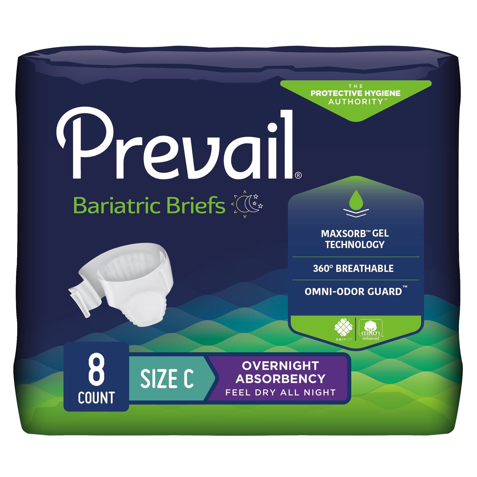 Prevail® Bariatric Unisex Adult Incontinence Brief Bariatric Size C Di ...