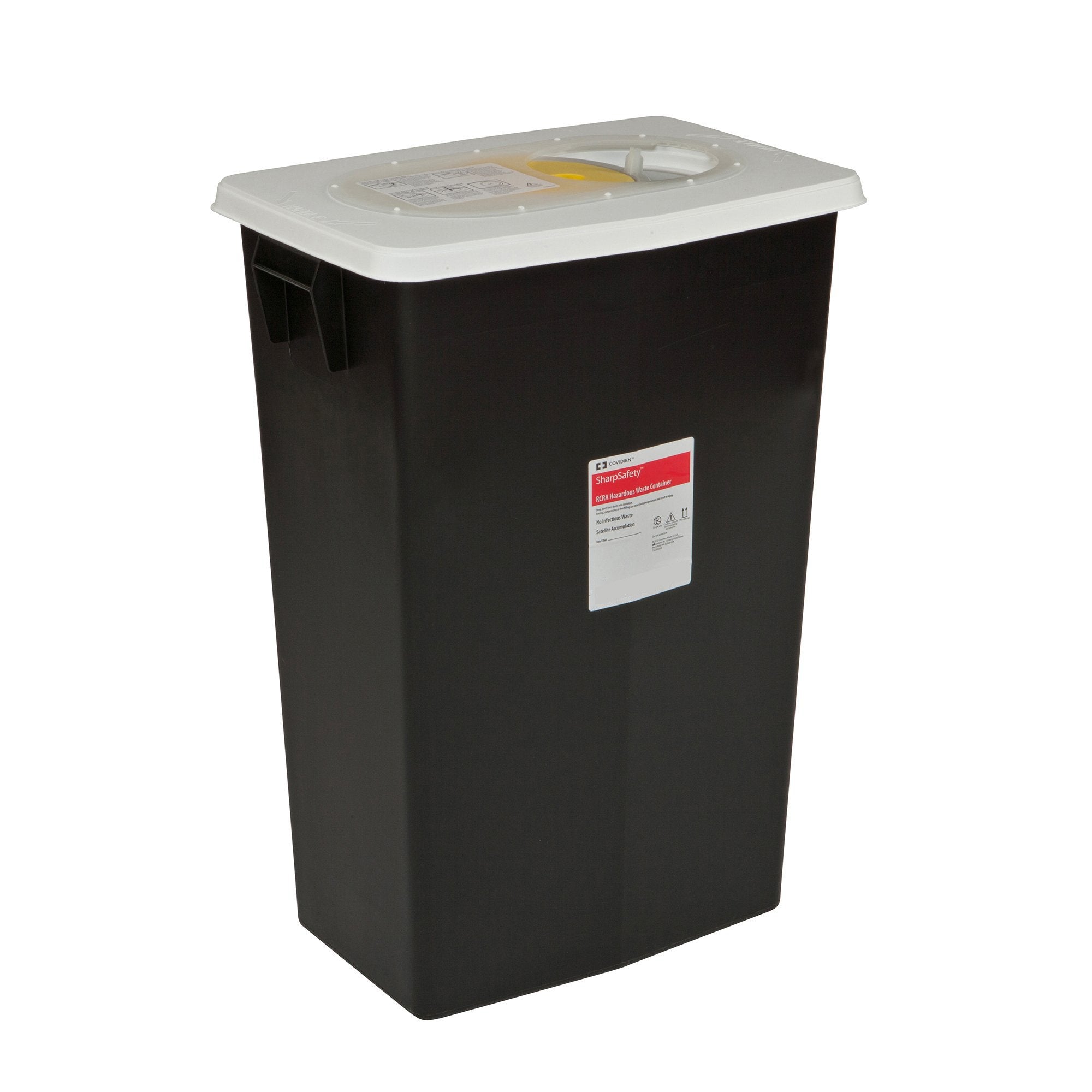 SharpSafety™ RCRA Waste Container Black Base 17-3/4 H X 11 D X 15-1/2 ...