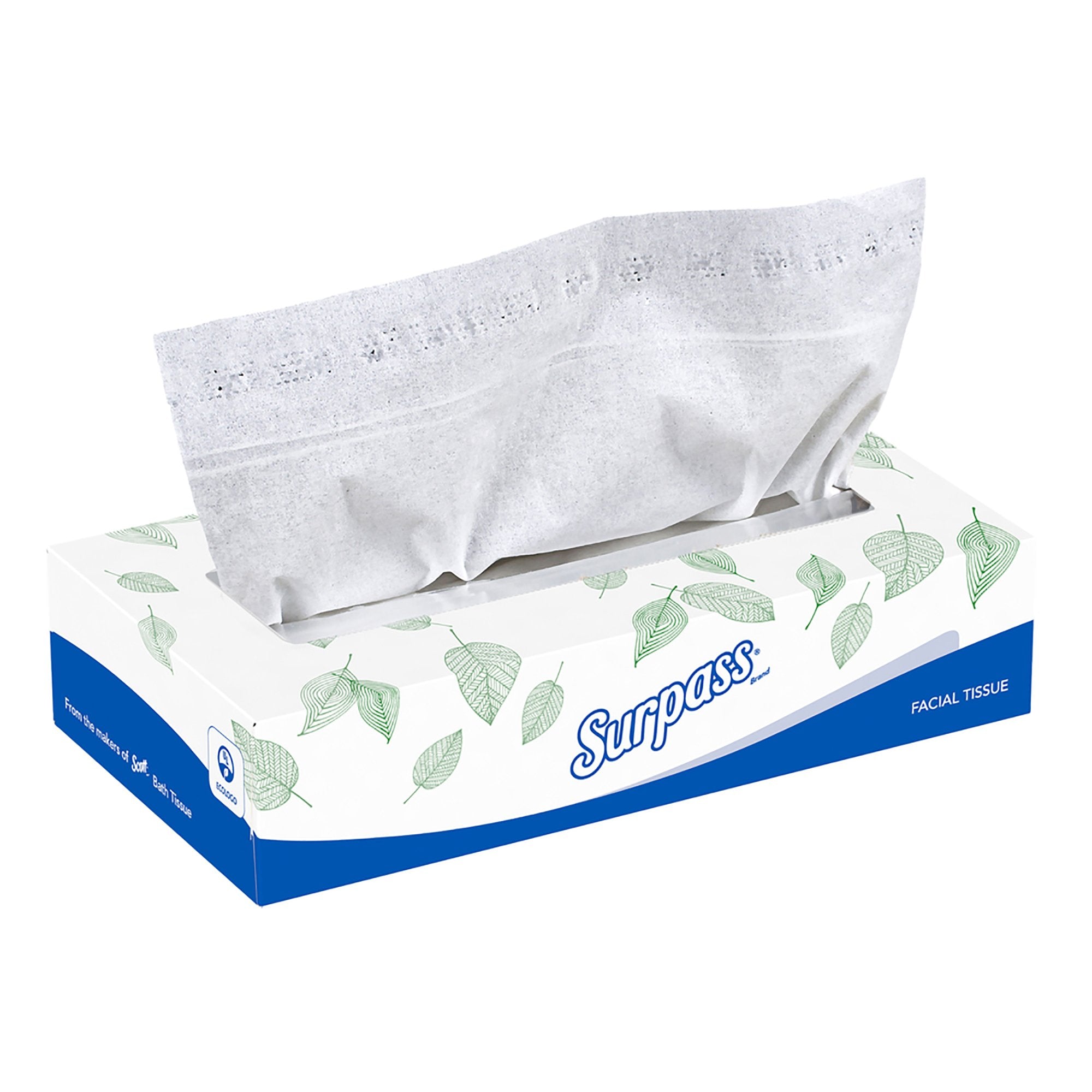 Surpass Facial Tissue White 8 X 8-2/5 Inch 100 Count (333758_BX) 100/B ...