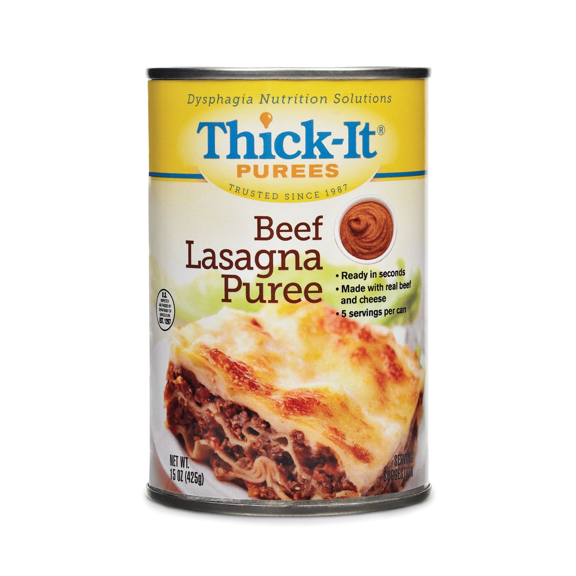 Thick-It® Thickened Food 15 oz. Can Beef Lasagna Flavor Puree IDDSI Le ...