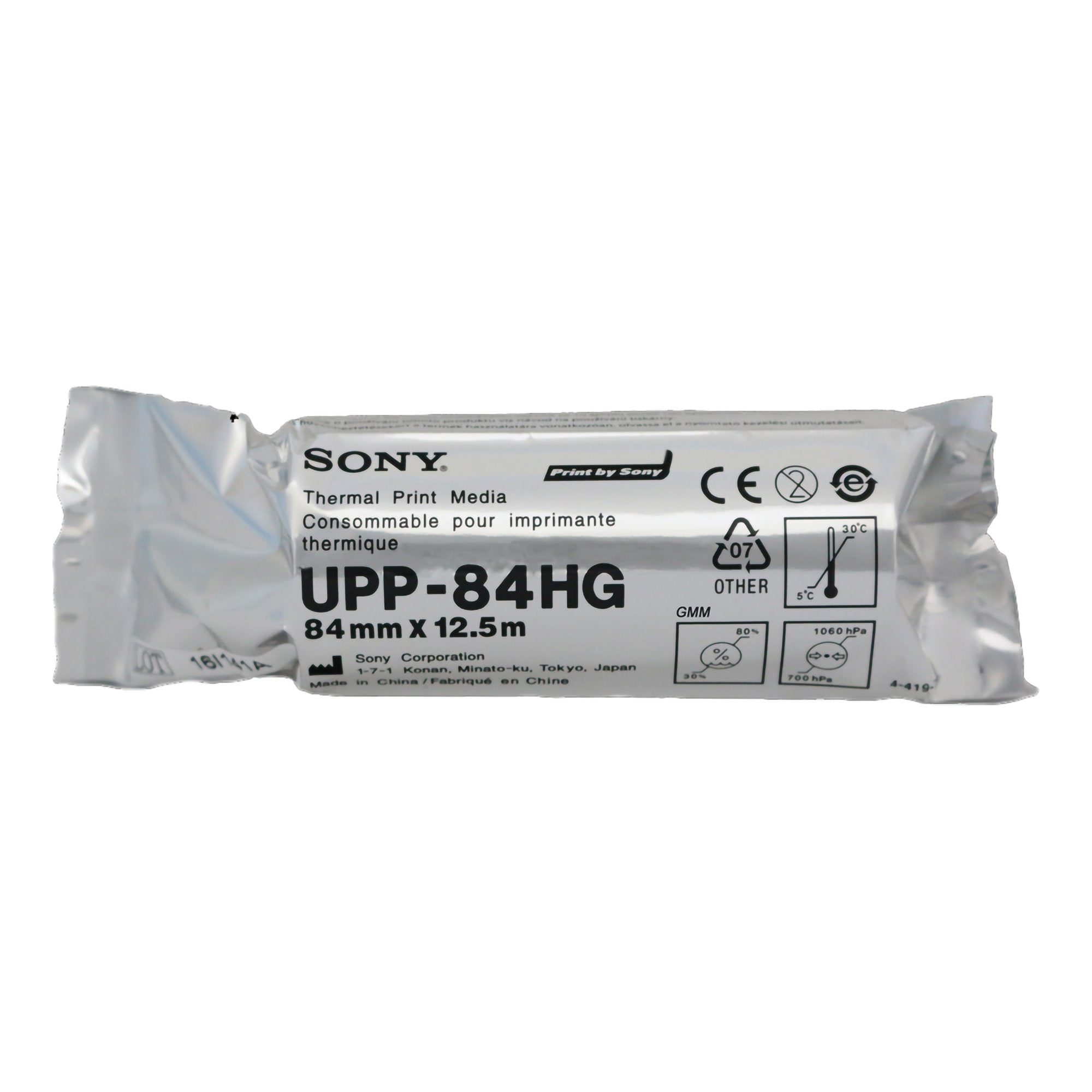 Sony® Thermal Printer Paper 104 Prints 84 mm X 12-1/2 m Black / White ...