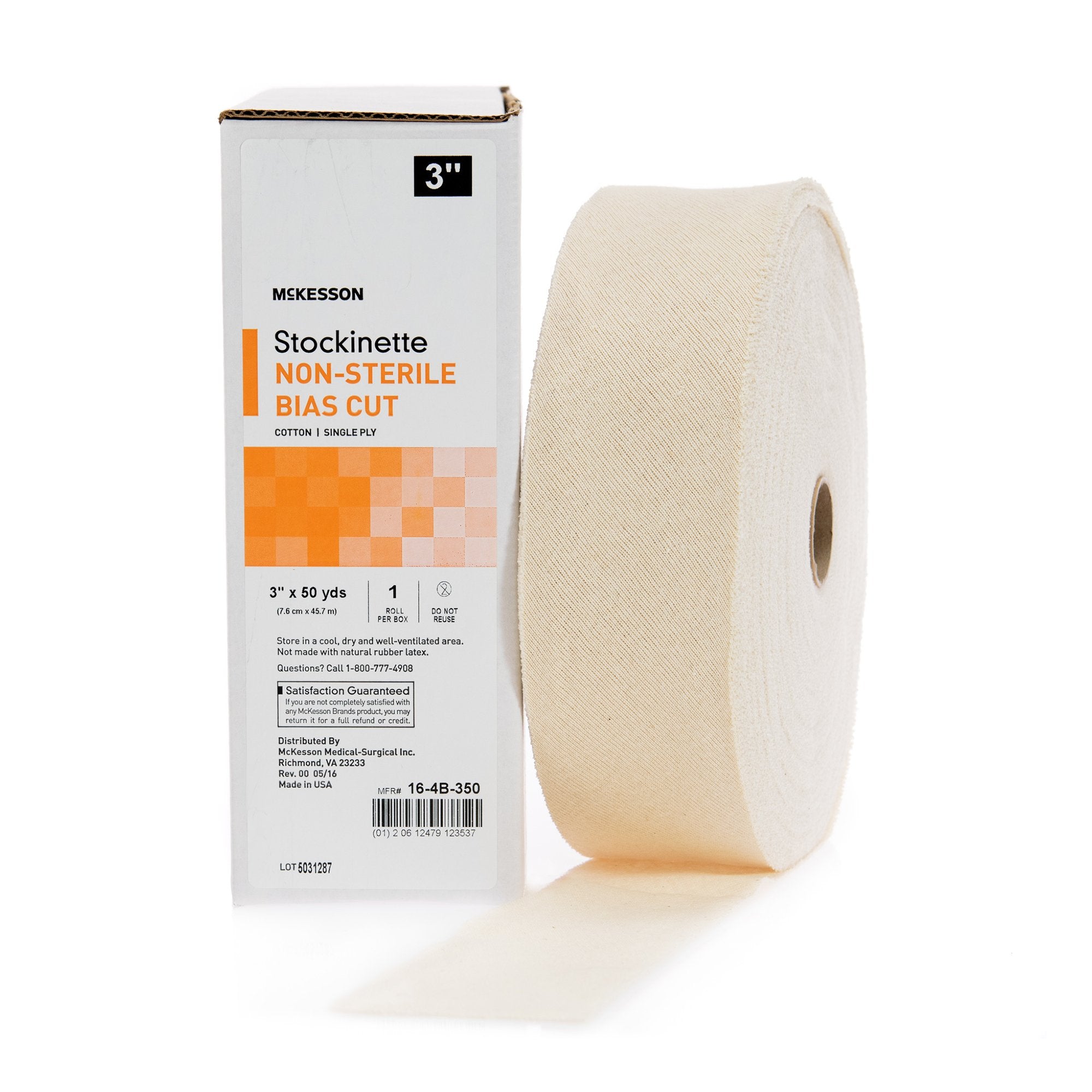 McKesson Bias Cut Stockinette Cotton 3 Inch X 50 Yard Size 3 Beige Non ...