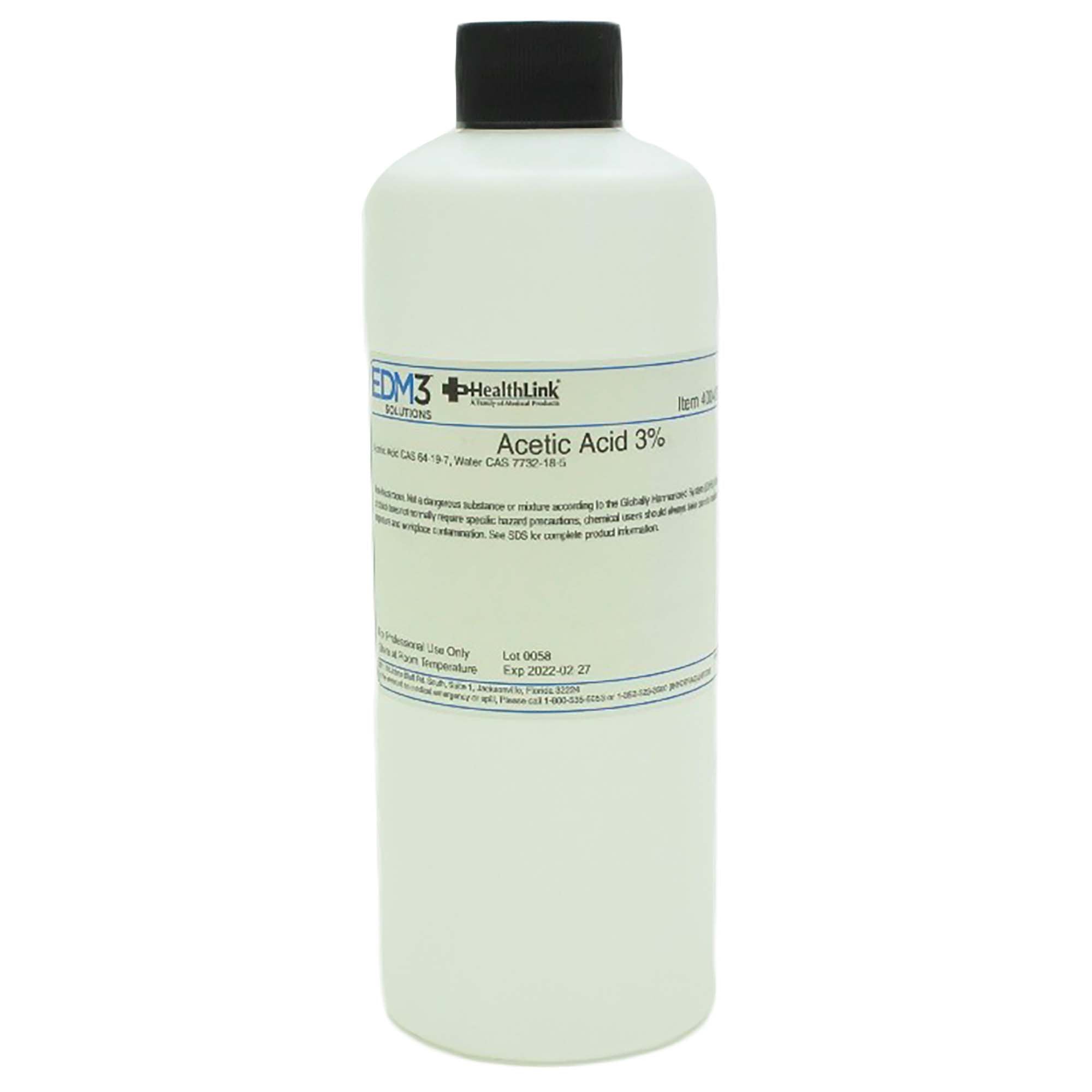 EDM 3 LLC Chemistry Reagent Acetic Acid ACS Grade 3% 16 oz. (439348_EA ...