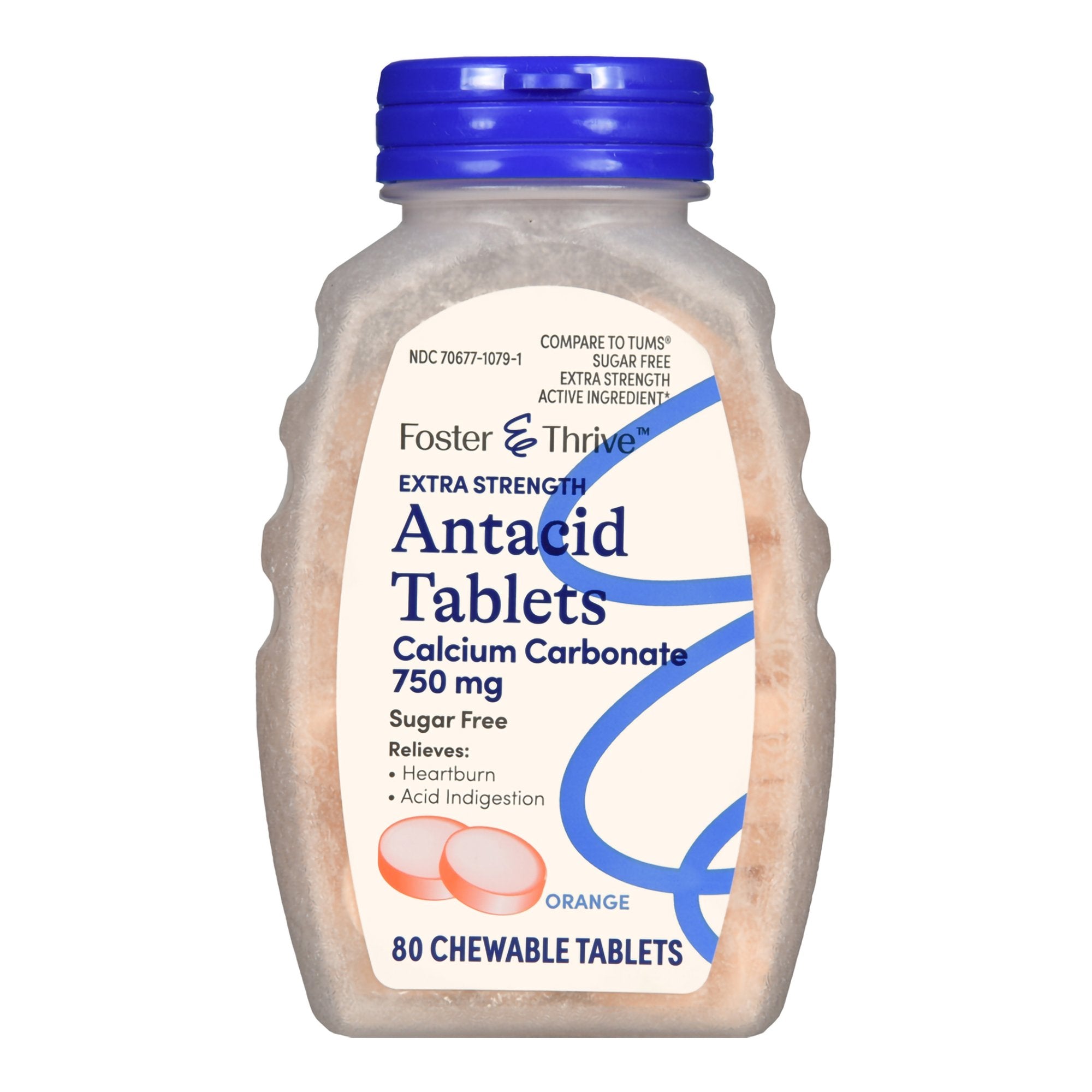 Foster & Thrive™ Antacid 750 mg - 300 mg Strength Chewable Tablet 80 p ...