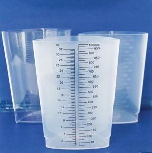 GMAX Industries Graduated Container Triangular Polypropylene 32 oz. (1 ...